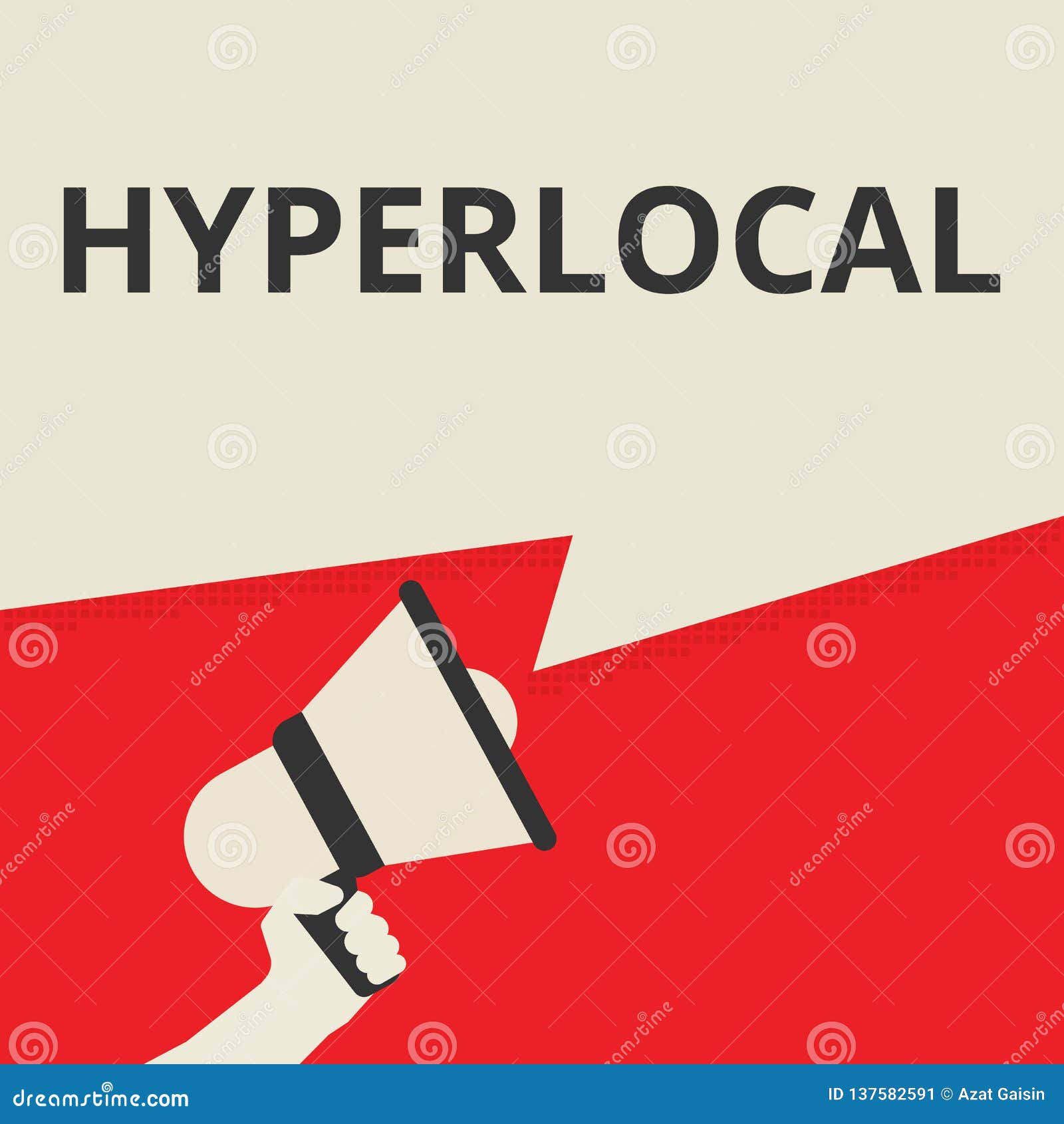 Text Sign Showing Hyperlocal Stock Illustration - Illustration of local ...