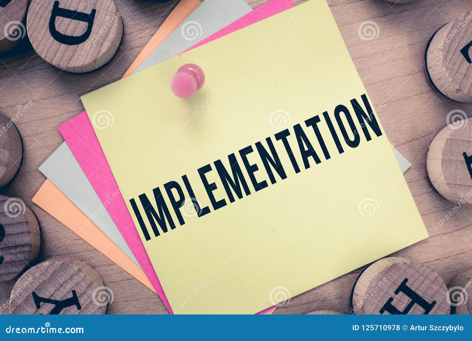 Text Sign Showing Implementation. Conceptual Photo the Process of ...