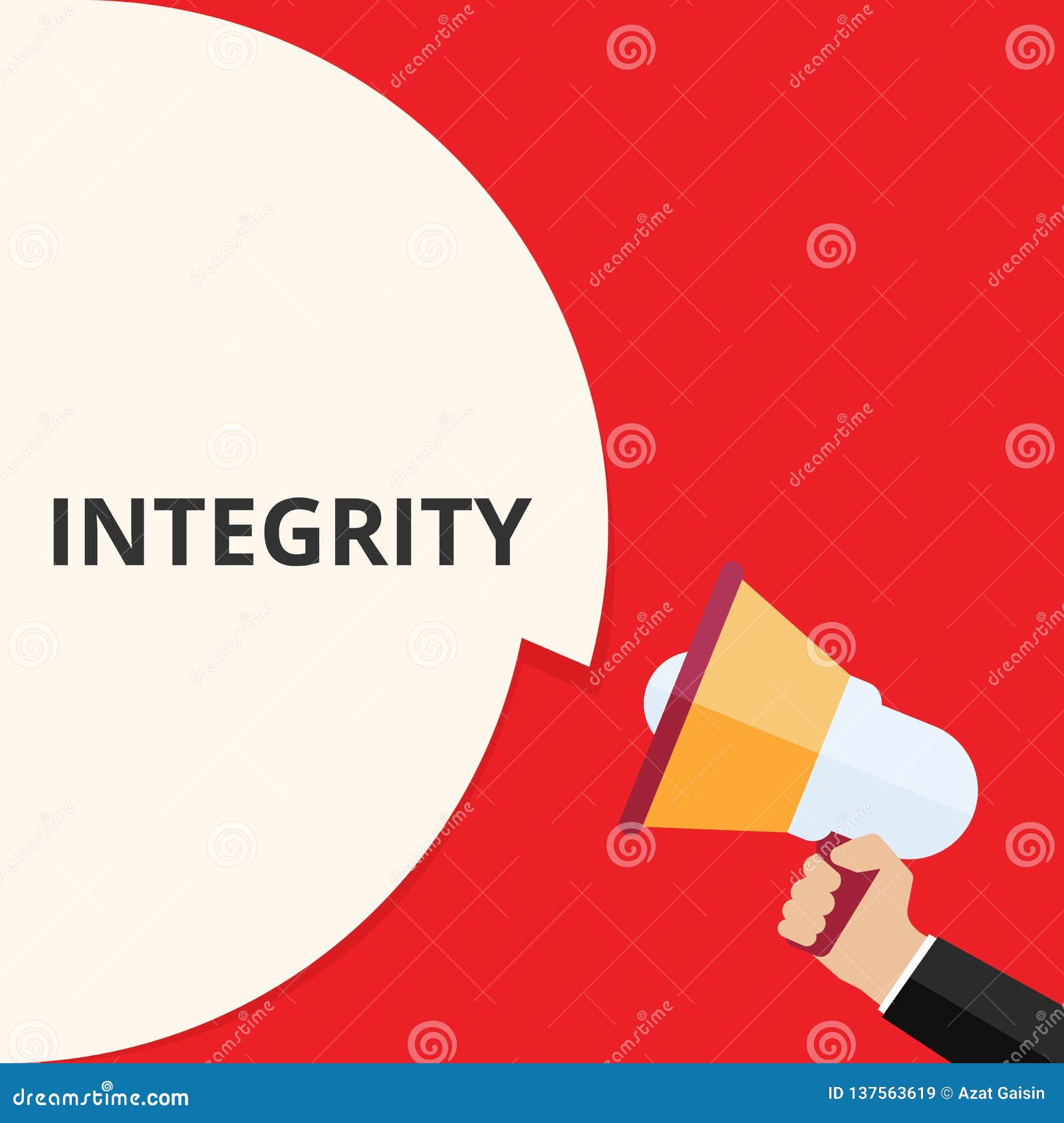 Text Sign Showing Integrity Stock Illustration - Illustration of ...