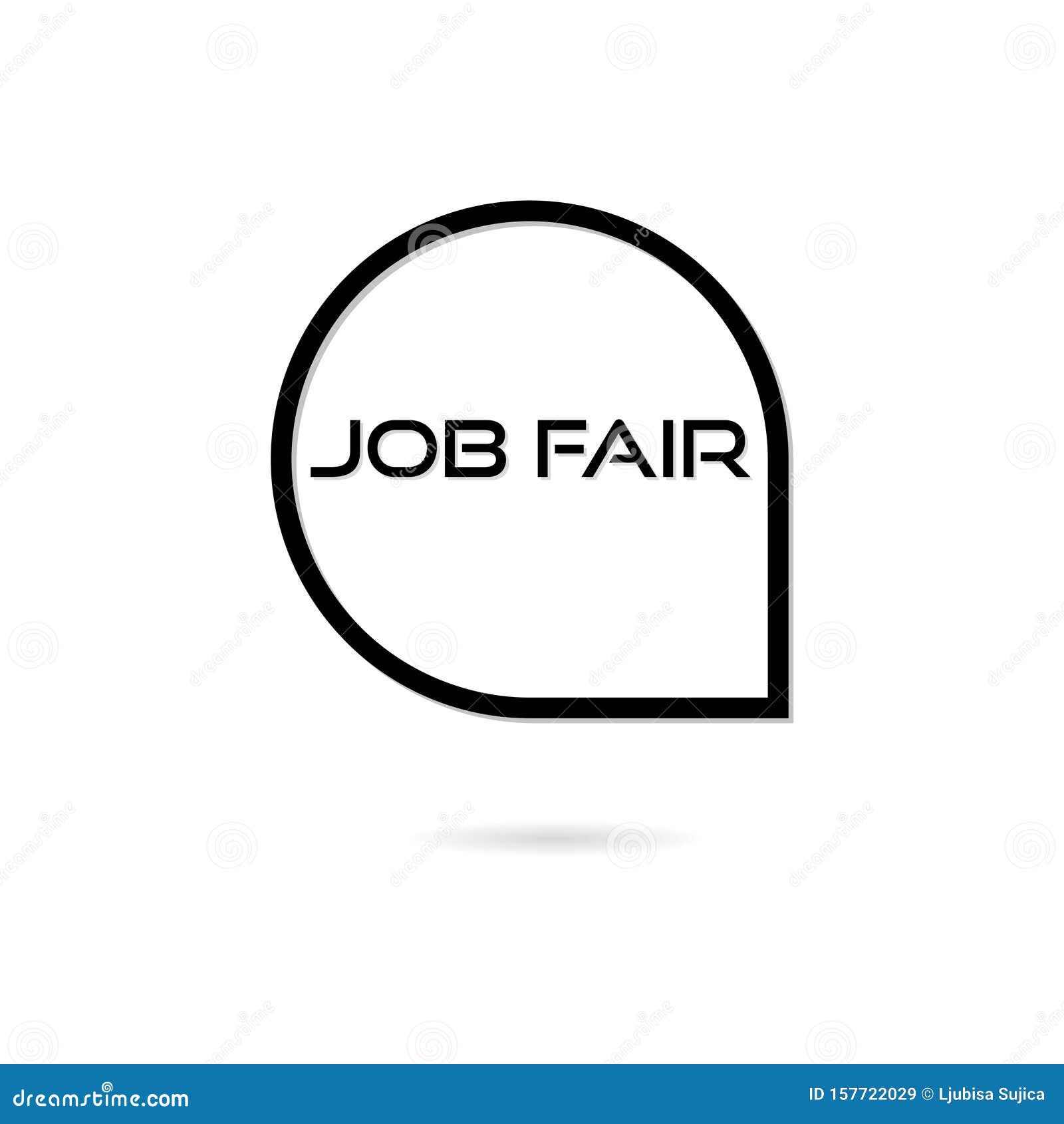 Text Sign Showing Job Fair Icon Stock Vector - Illustration of circle ...