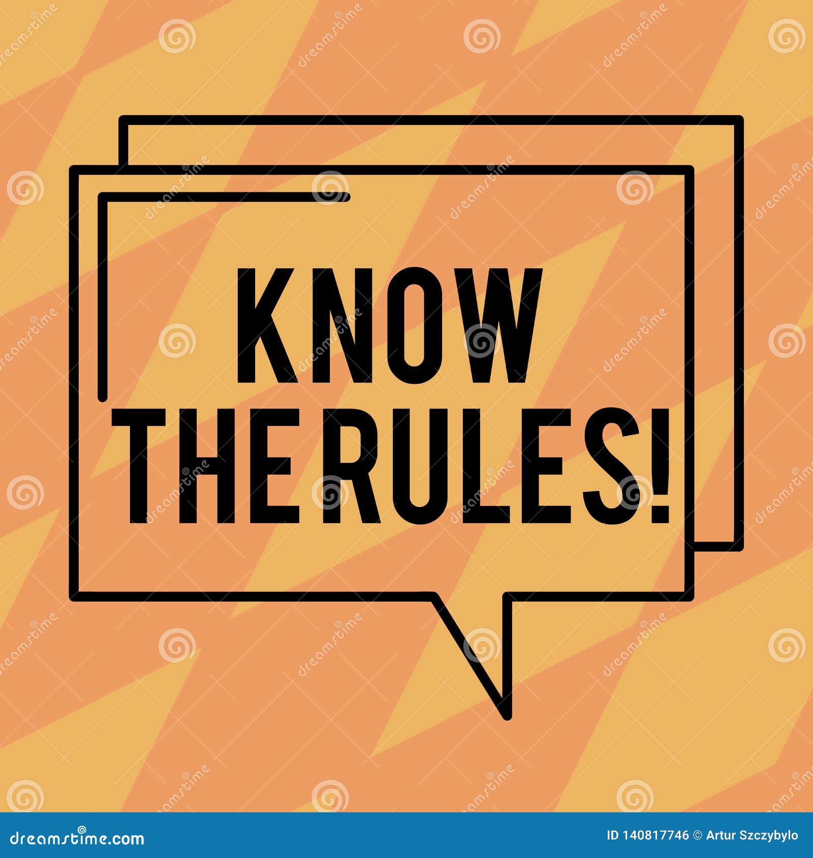 Text Sign Showing Know the Rules. Conceptual Photo Be Aware of the Laws ...