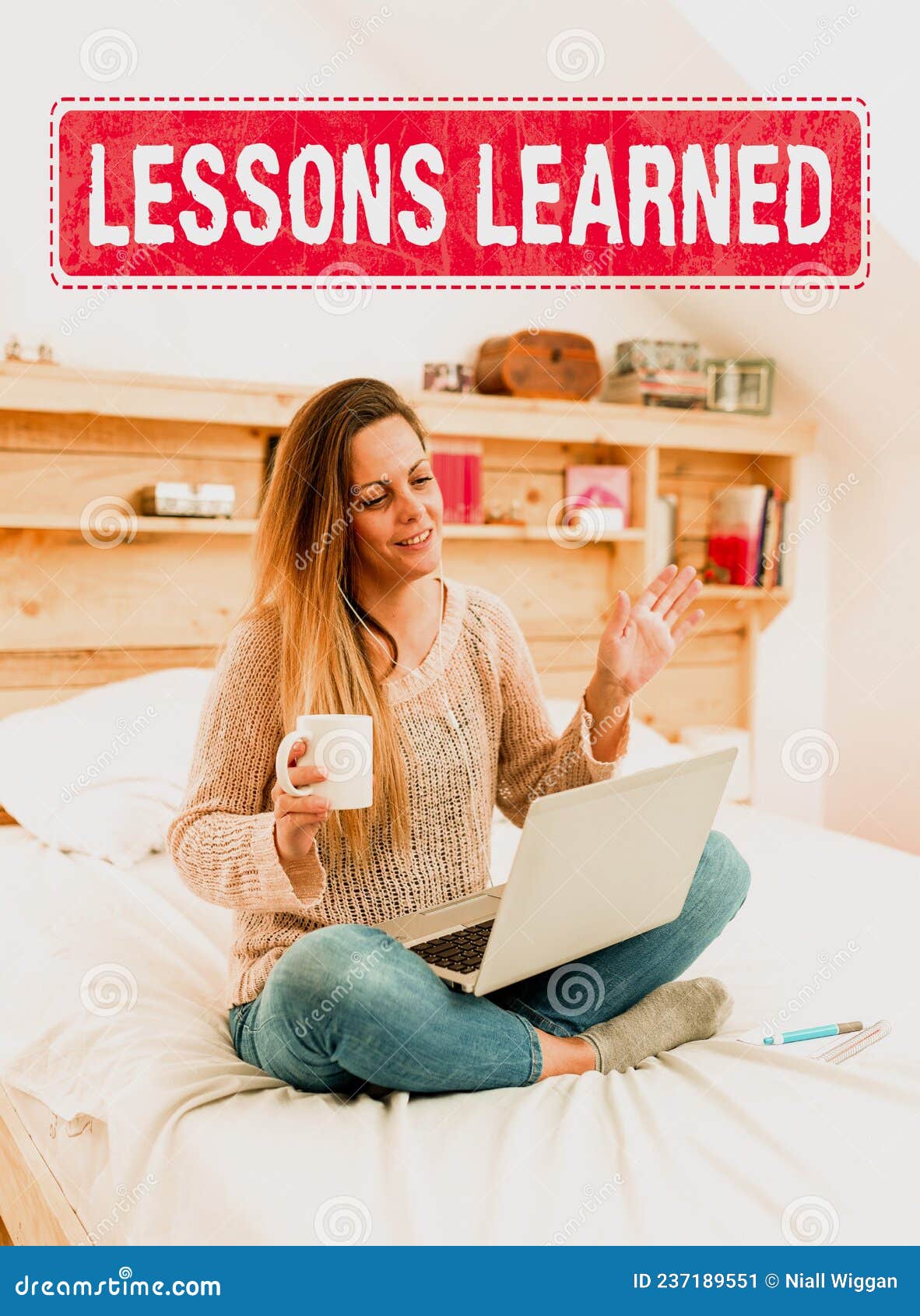 Text Sign Showing Lessons Learned. Word for Information Reflects ...