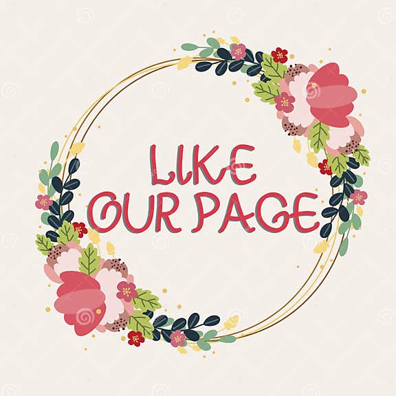Text Sign Showing Like Our Page. Business Showcase Follow Us on the ... Text Sign Showing Like Our Page. Business Showcase Follow Us on the ...