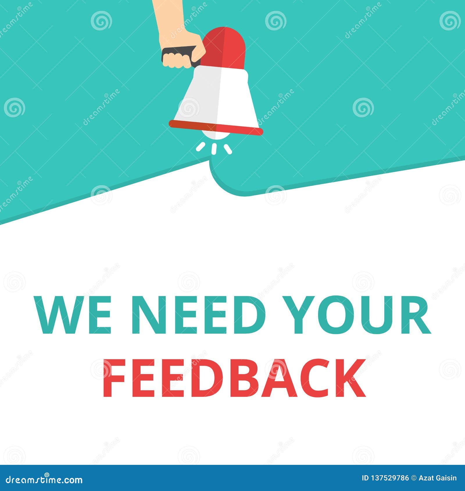 Text Sign Showing we Need Your Feedback Stock Illustration ...