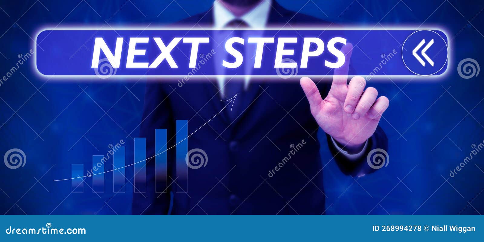 Text Sign Showing Next Steps. Word for Numper of Process Going To Be ...