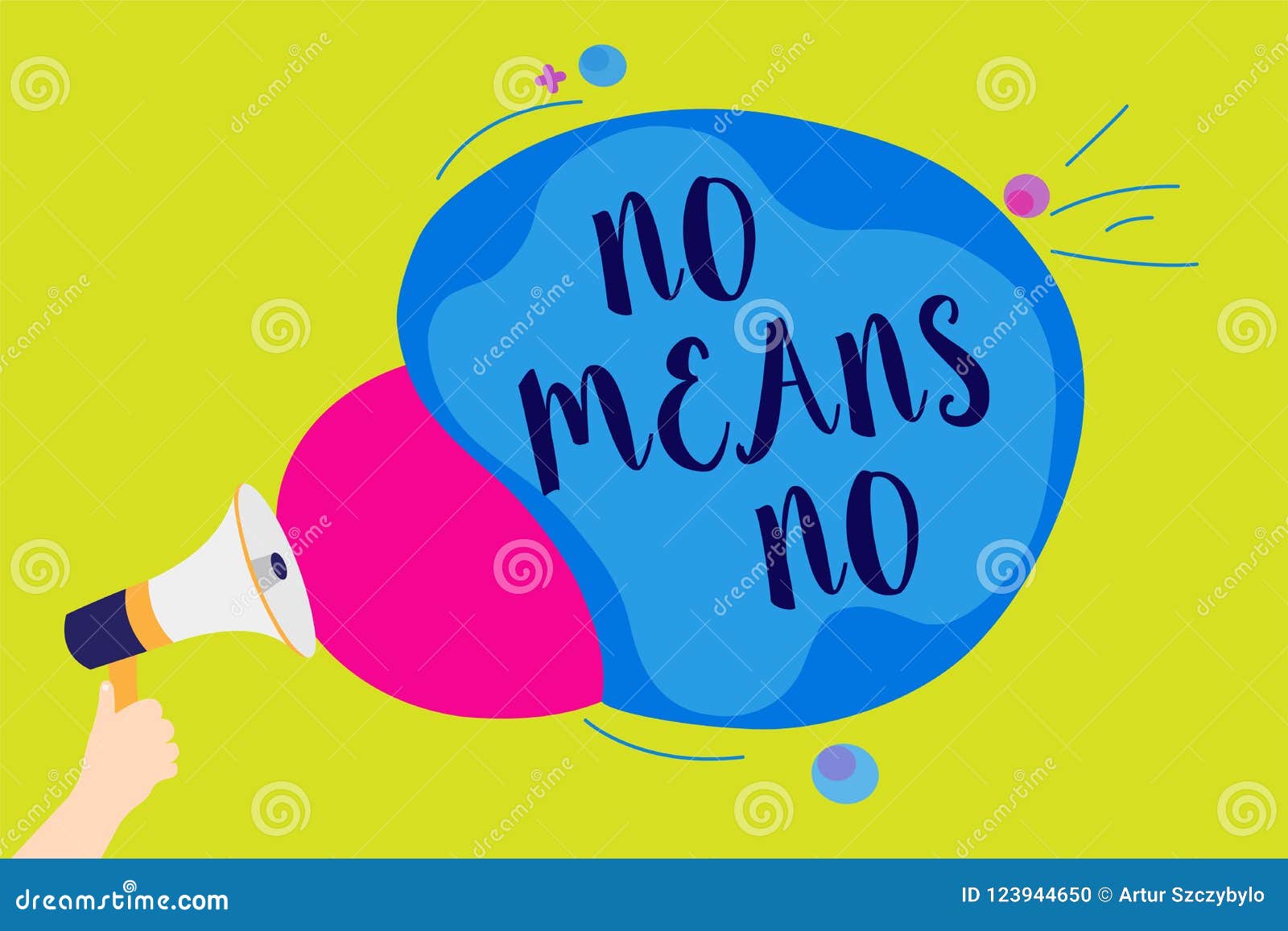 No Means No Sexual Harassment Sexual Violence Prevention Social Issue Poster Vector