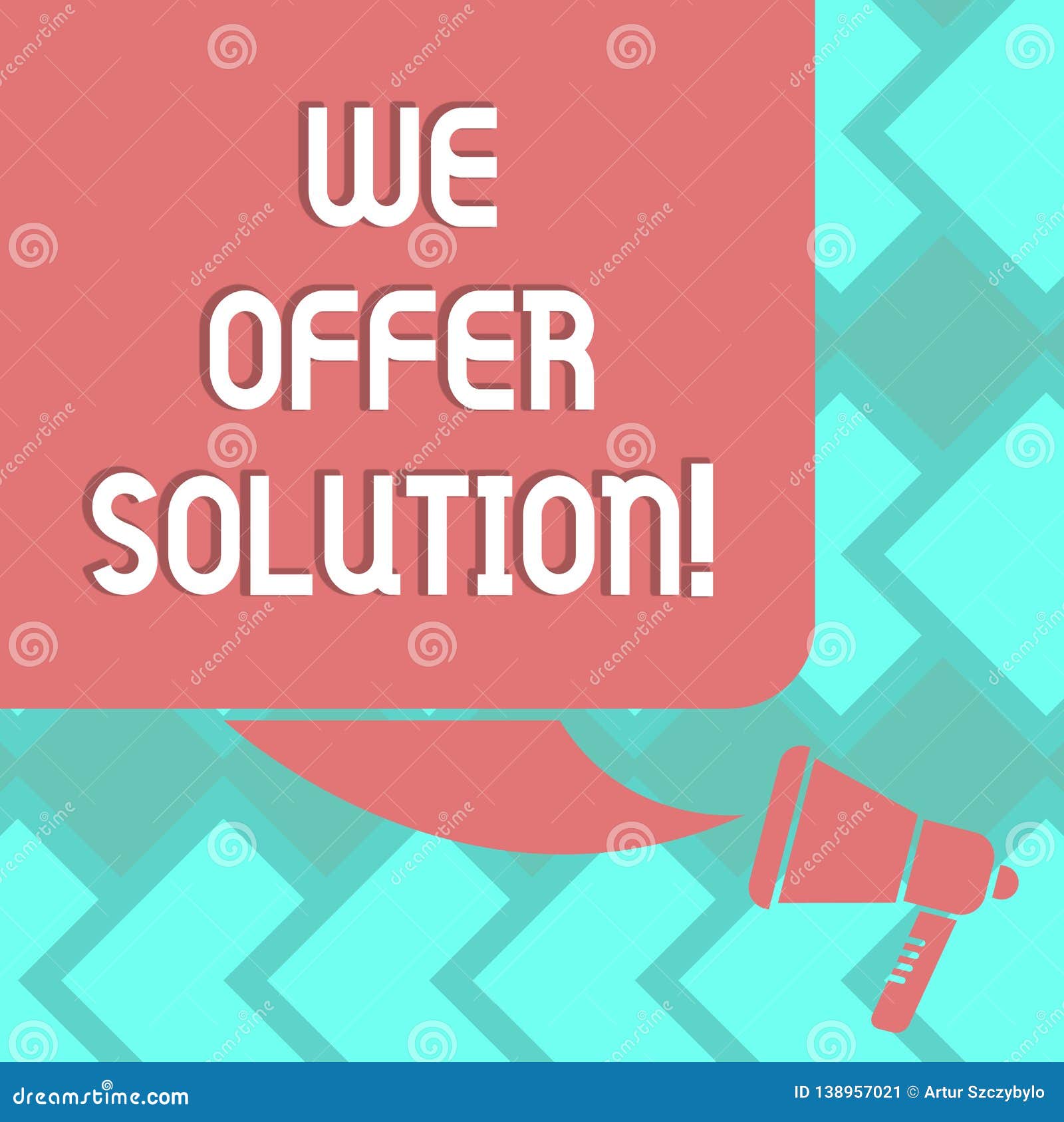 Text Sign Showing we Offer Solution. Conceptual Photo Give Means of ...