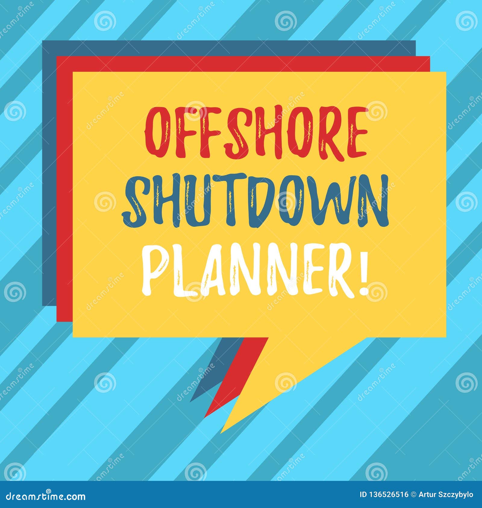 Text Sign Showing Offshore Shutdown Planner. Conceptual Photo ...