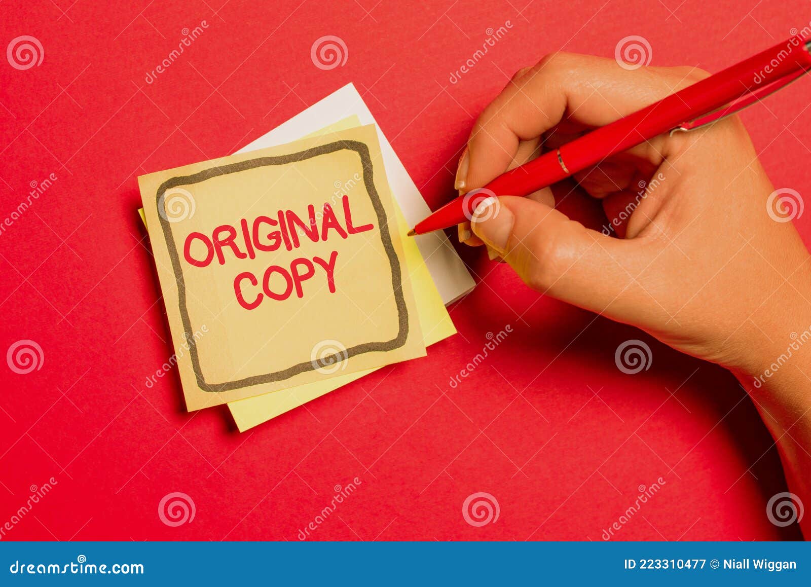 Text Caption Presenting Original Copy. Business Idea Main Script ...