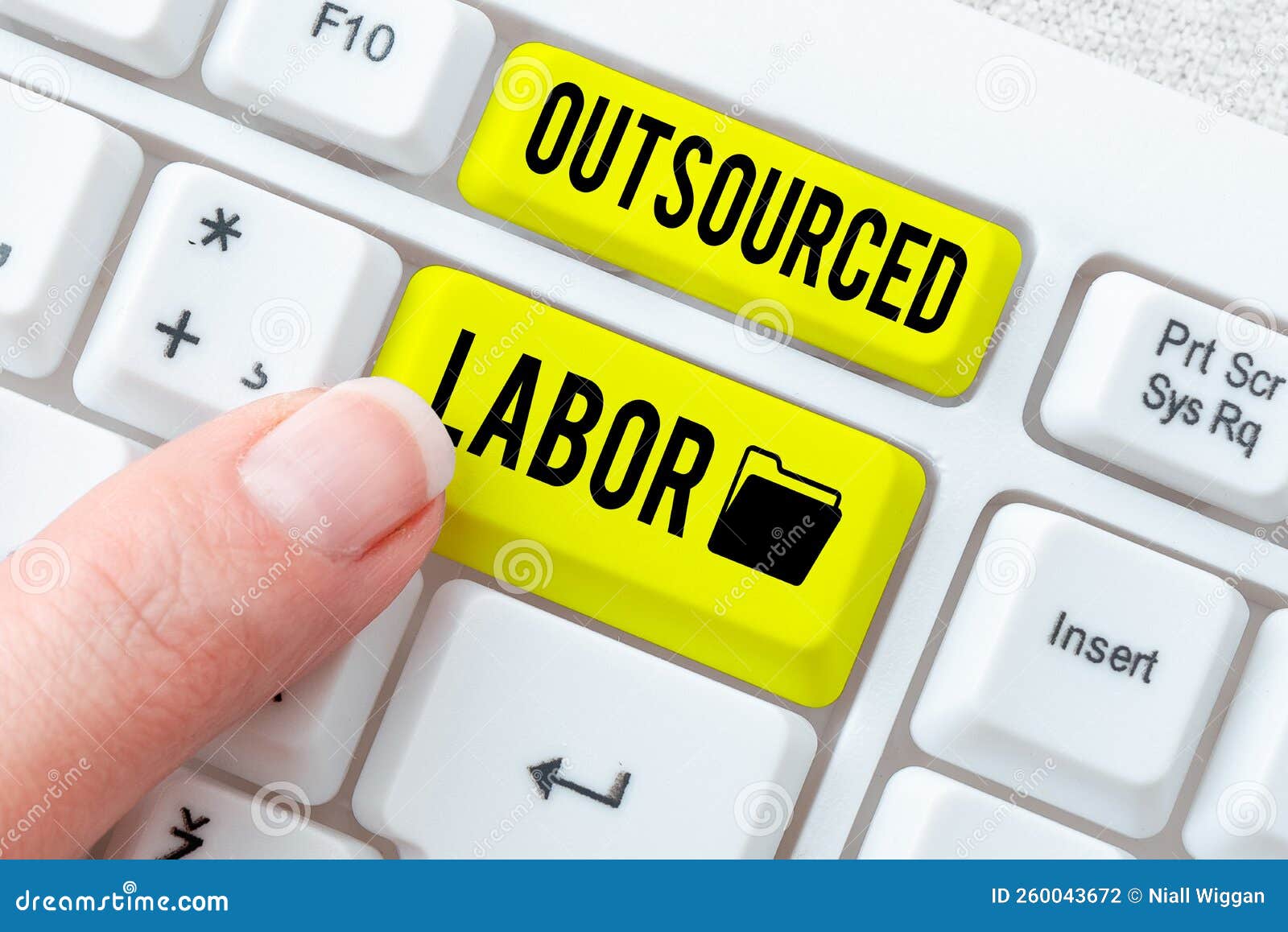 Writing Displaying Text Outsourced Labor. Business Idea Storage or ...