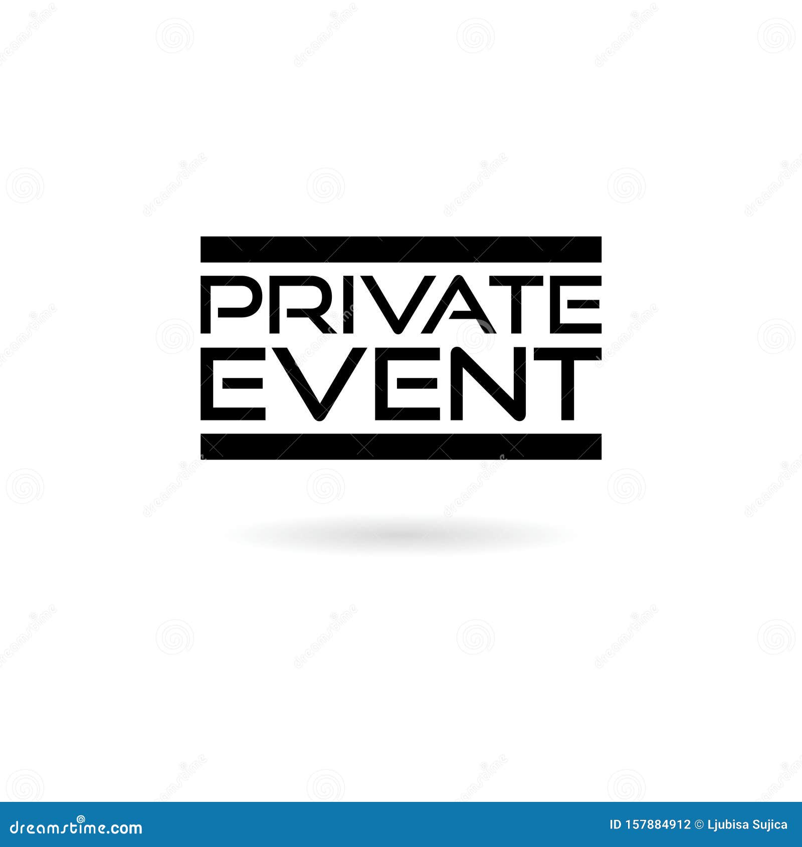 Text Sign Showing Private Event Icon Sign Stock Vector - Illustration ...