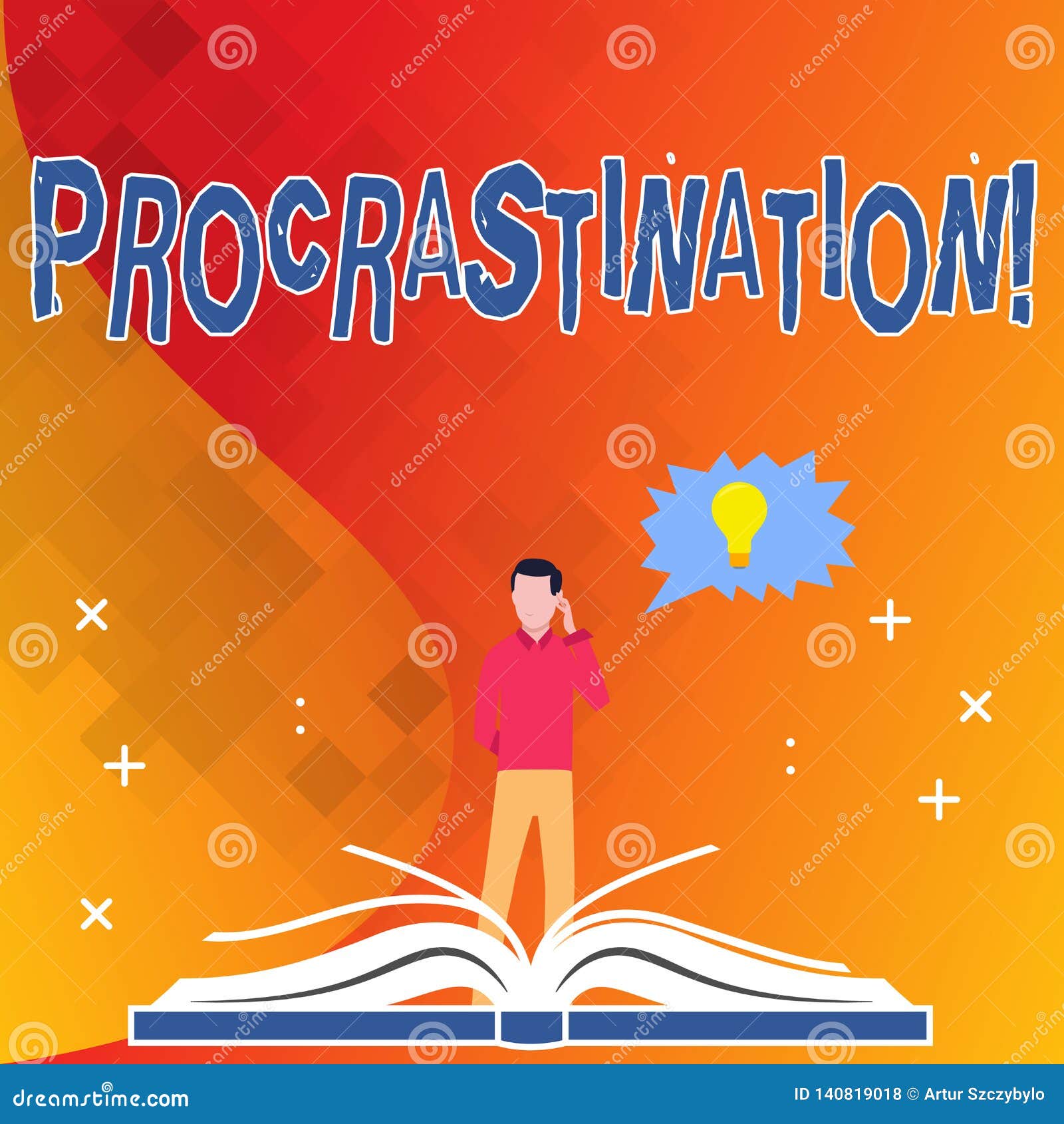 Text Sign Showing Procrastination. Conceptual Photo Delay or Postpone ...