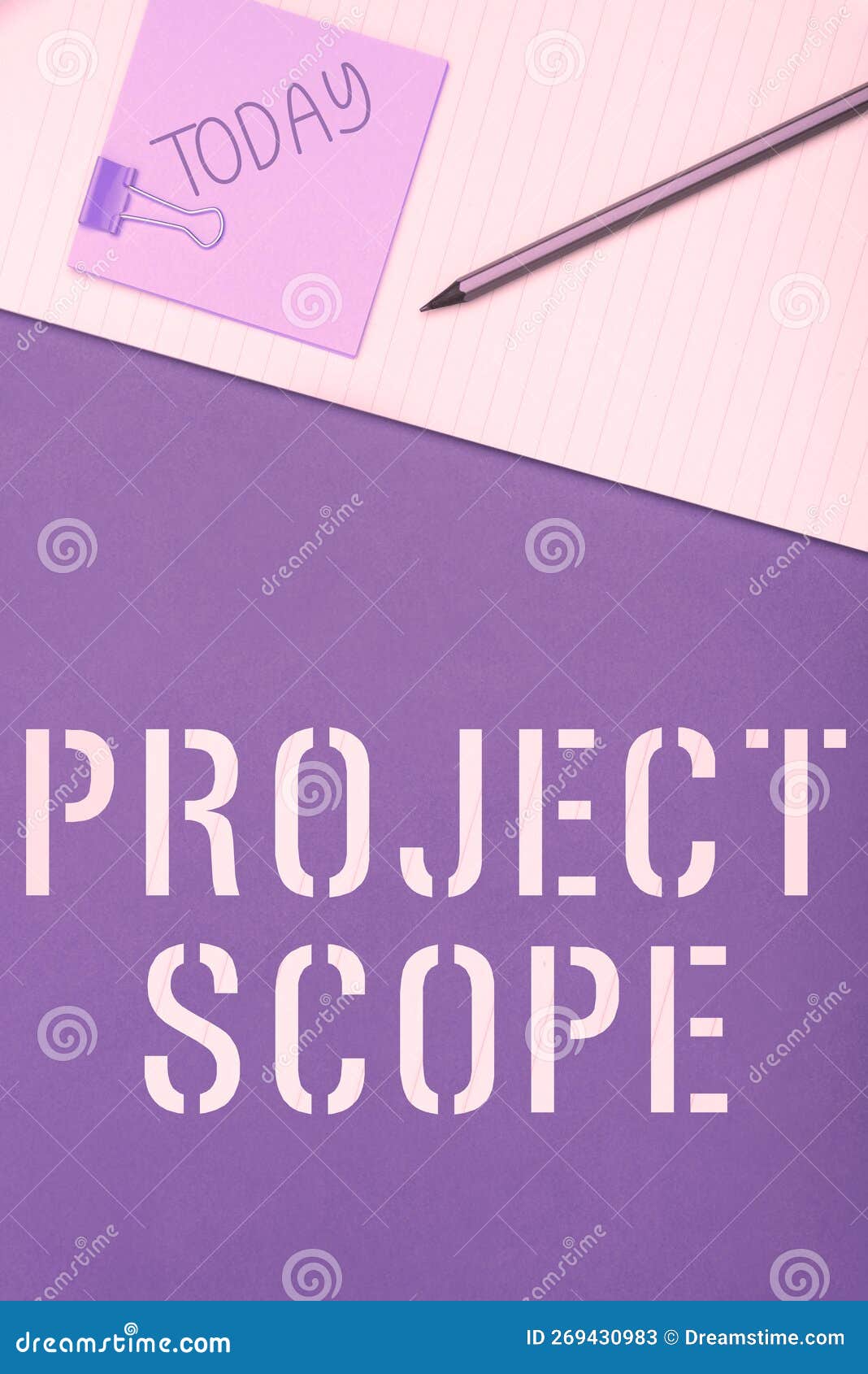 Text Sign Showing Project Scope. Business Concept Evaluation of Work ...