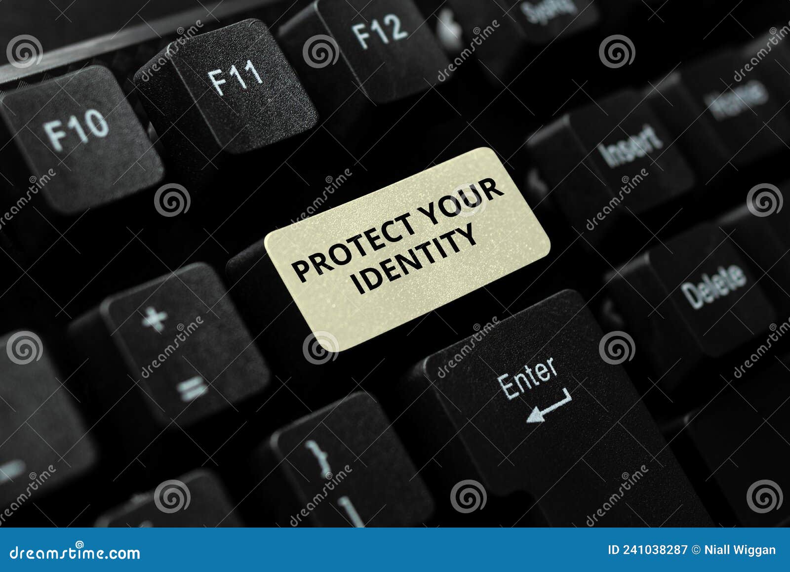 Text Showing Inspiration Protect Your Identity. Business Idea Enabling ...