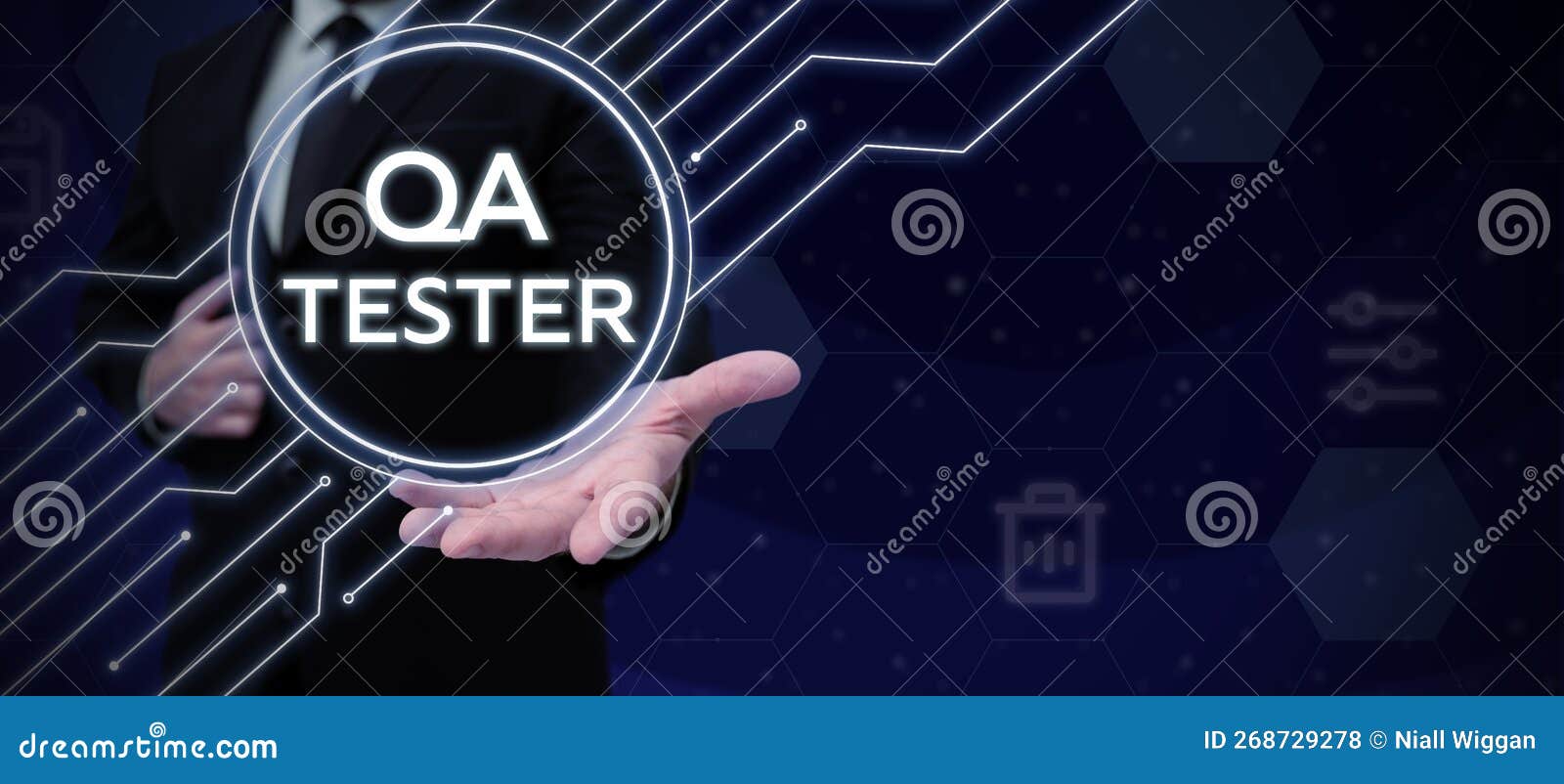 Text Sign Showing Qa Tester Concept Meaning Quality Assurance Of An On