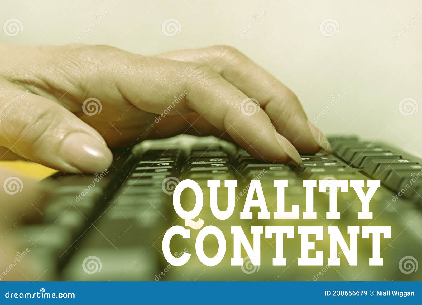 Text Sign Showing Quality Content. Concept Meaning Content that ...