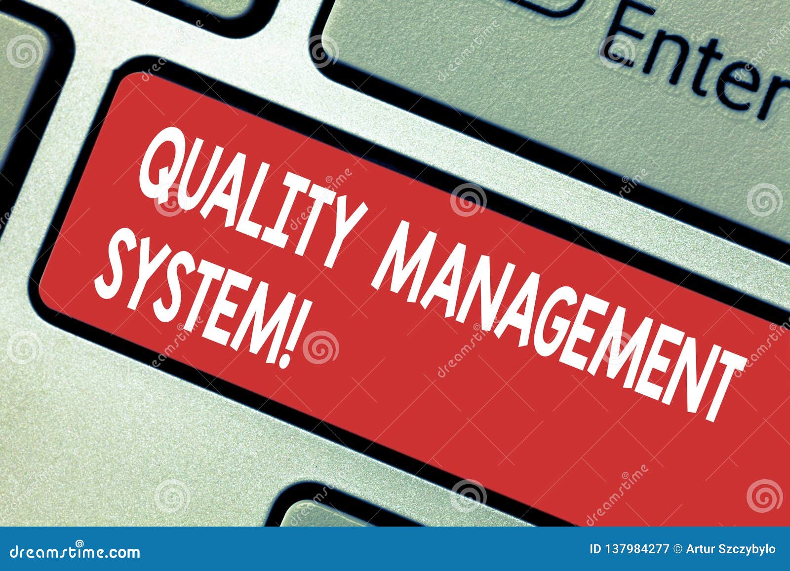 Text Sign Showing Quality Management System. Conceptual Photo ...