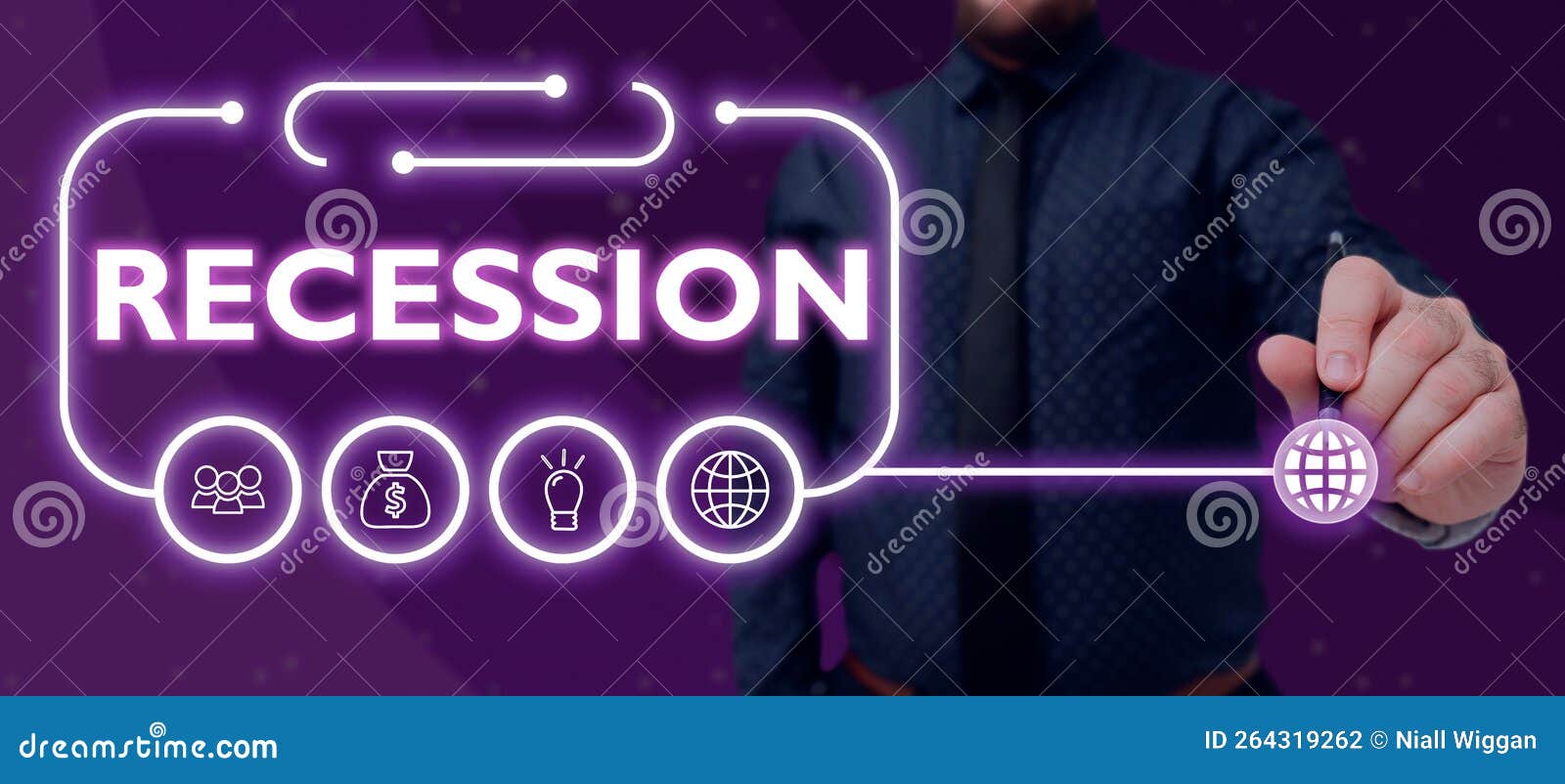 Text Sign Showing Recession. Business Concept the Process of ... Text Sign Showing Recession. Business Concept the Process of ...