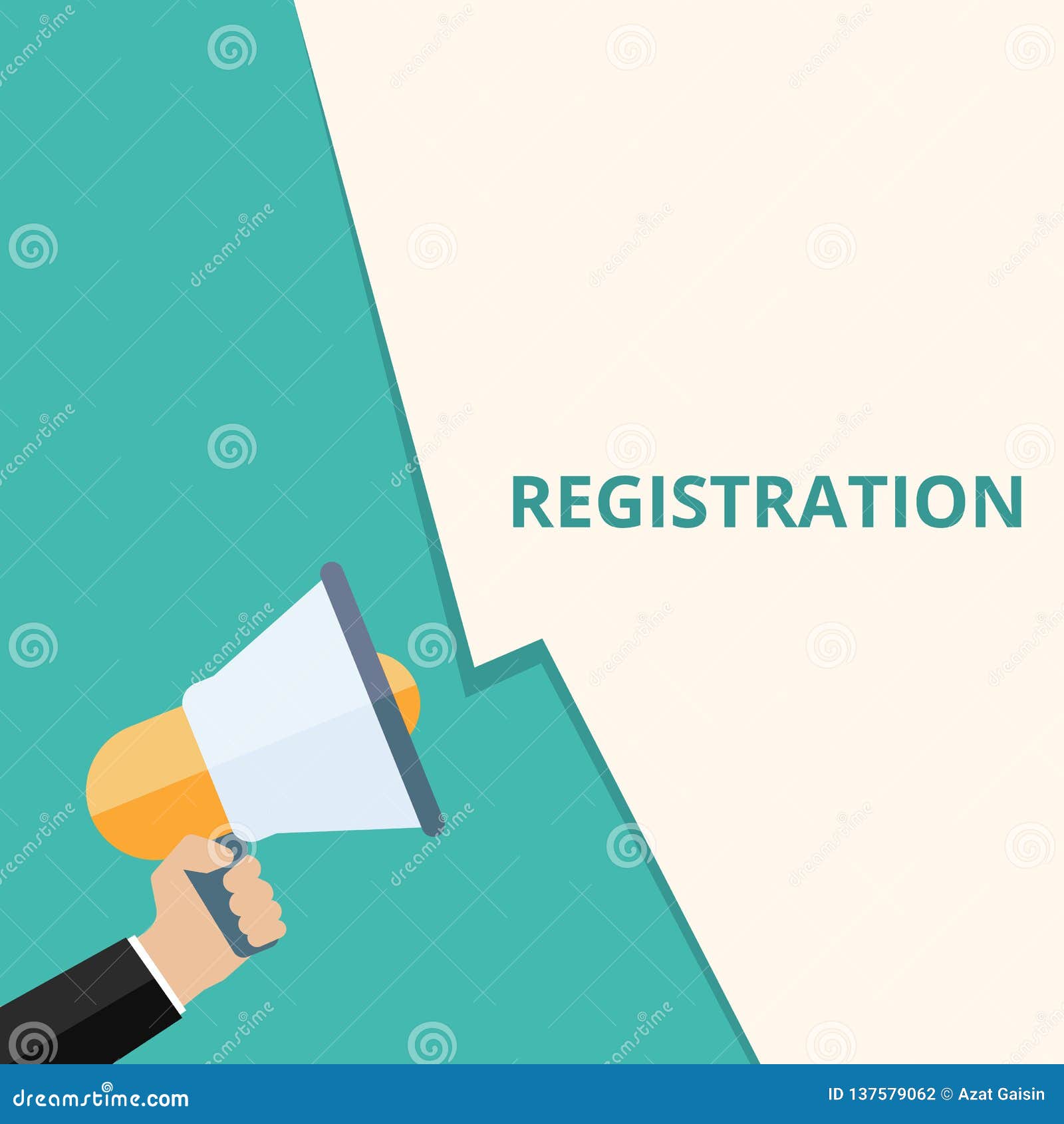 Text Sign Showing Registration Stock Illustration - Illustration of ...