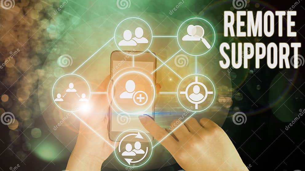 Text Sign Showing Remote Support. Conceptual Photo Help Endusers To ...