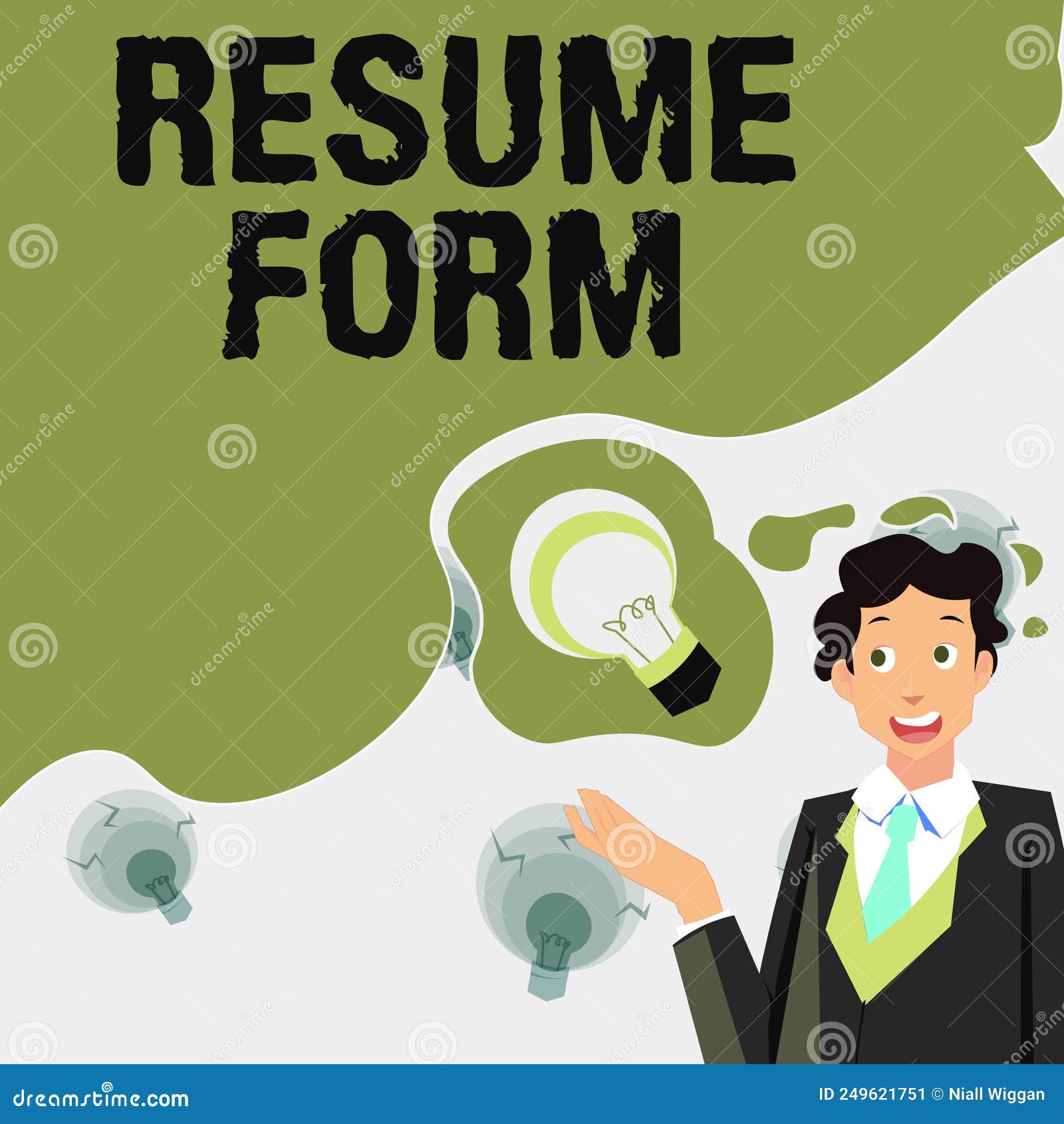 Text Sign Showing Resume Form. Internet Concept Describe the Layout ...