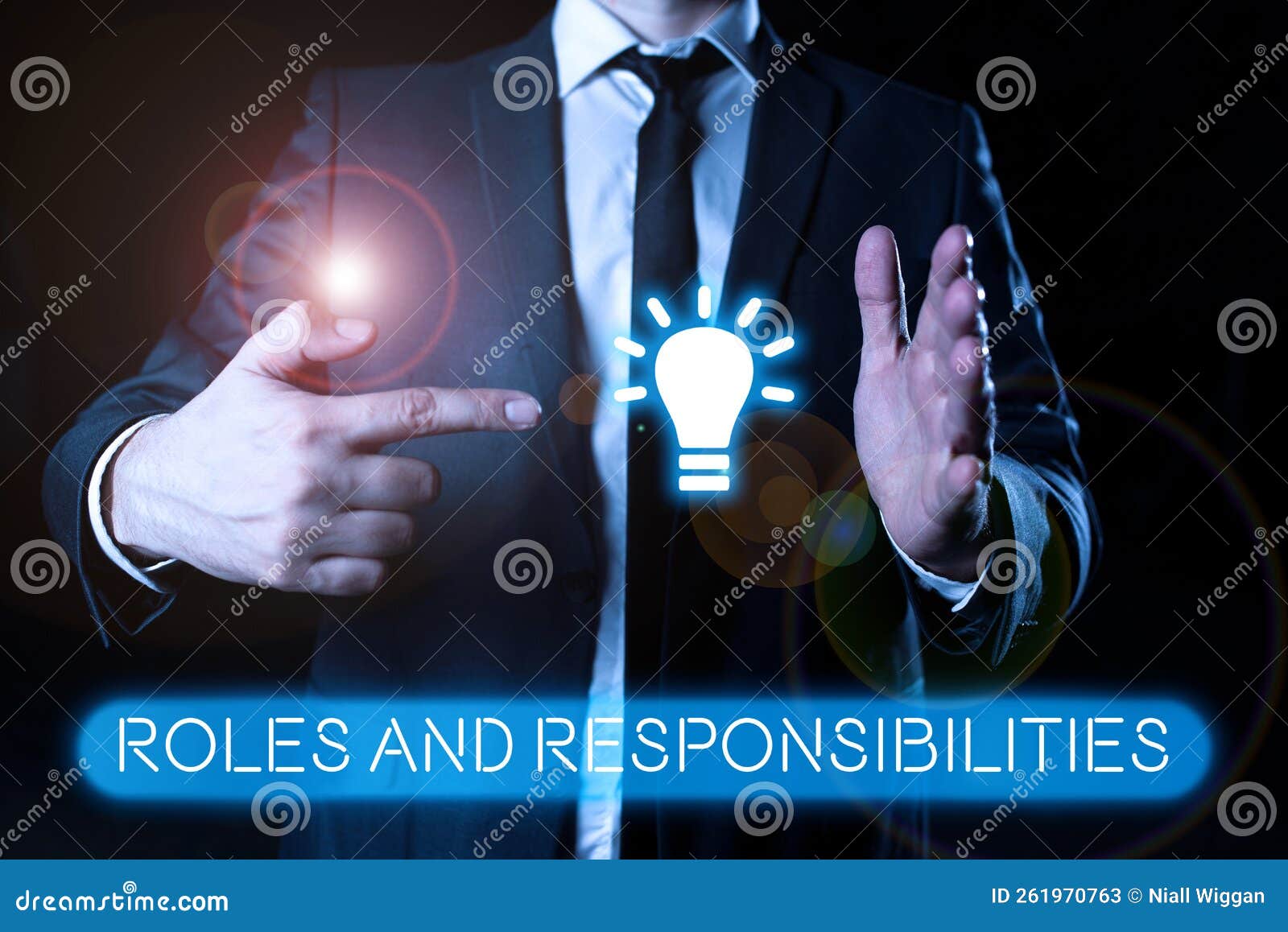 Text Sign Showing Roles and Responsibilities. Business Approach ...