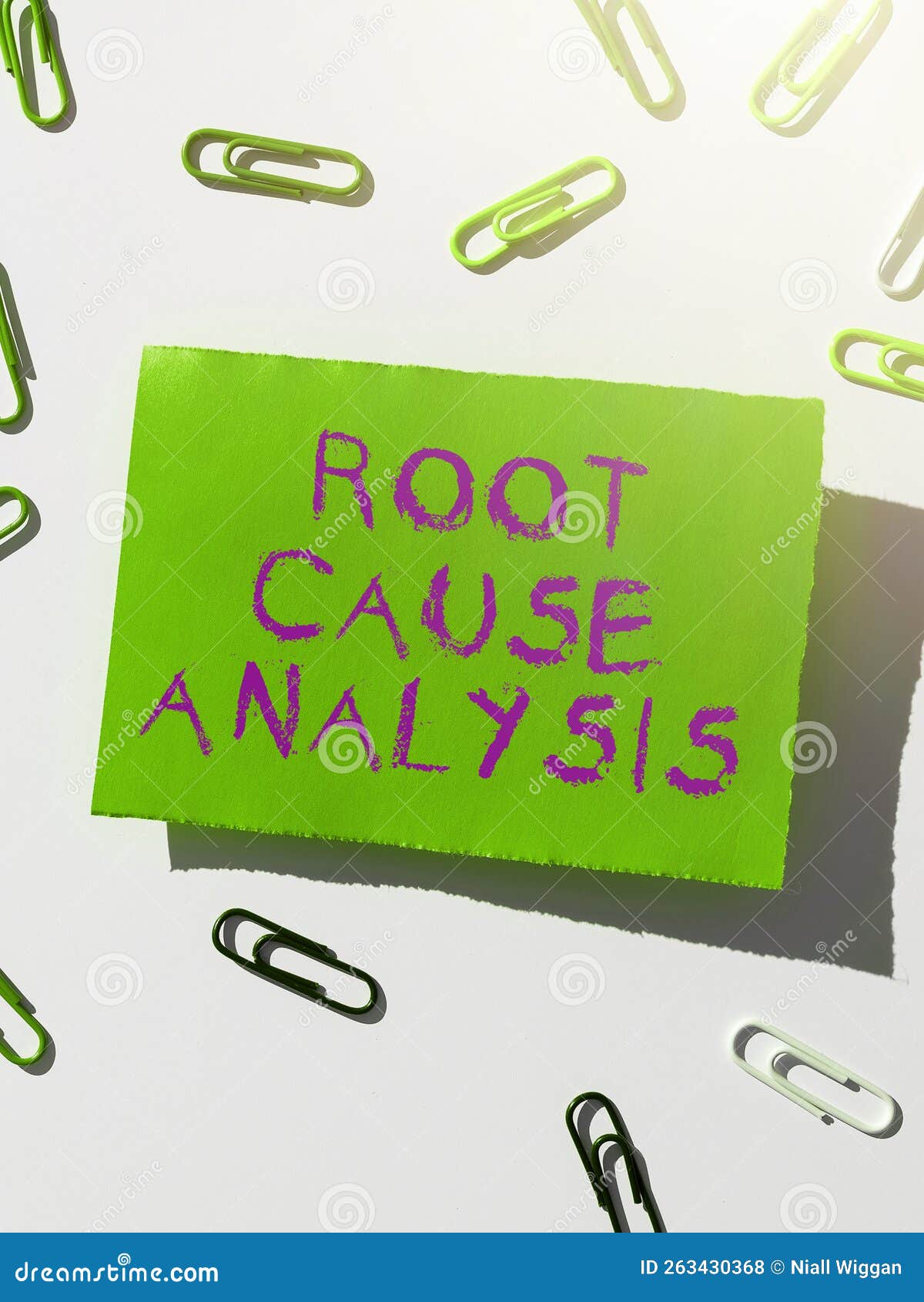 Text Sign Showing Root Cause Analysis. Business Showcase Method of ...