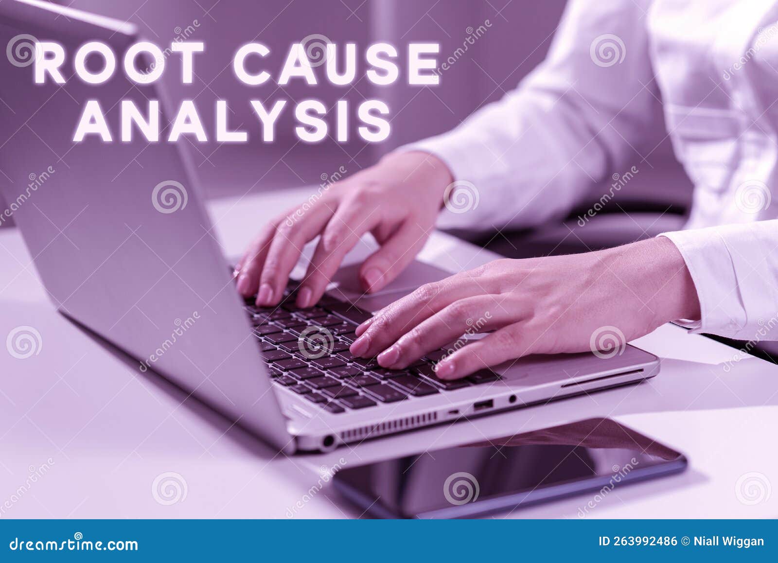 Text Sign Showing Root Cause Analysis. Business Showcase Method of ...