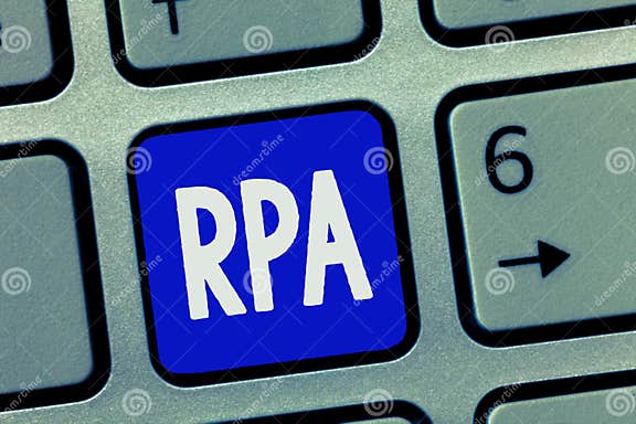 Text Sign Showing Rpa. Conceptual Photo the Use of Software with ... Text Sign Showing Rpa. Conceptual Photo the Use of Software with ...