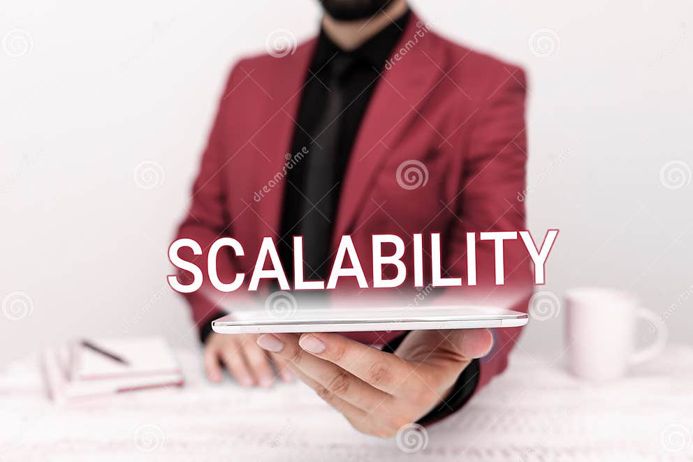 Text Sign Showing Scalability. Business Concept Capable of Being Easily ... Text Sign Showing Scalability. Business Concept Capable of Being Easily ...