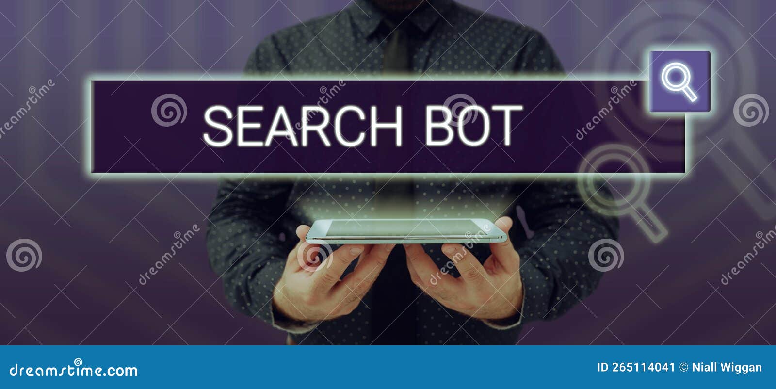 Text Sign Showing Search Bot. Business Idea a Program that Runs ...