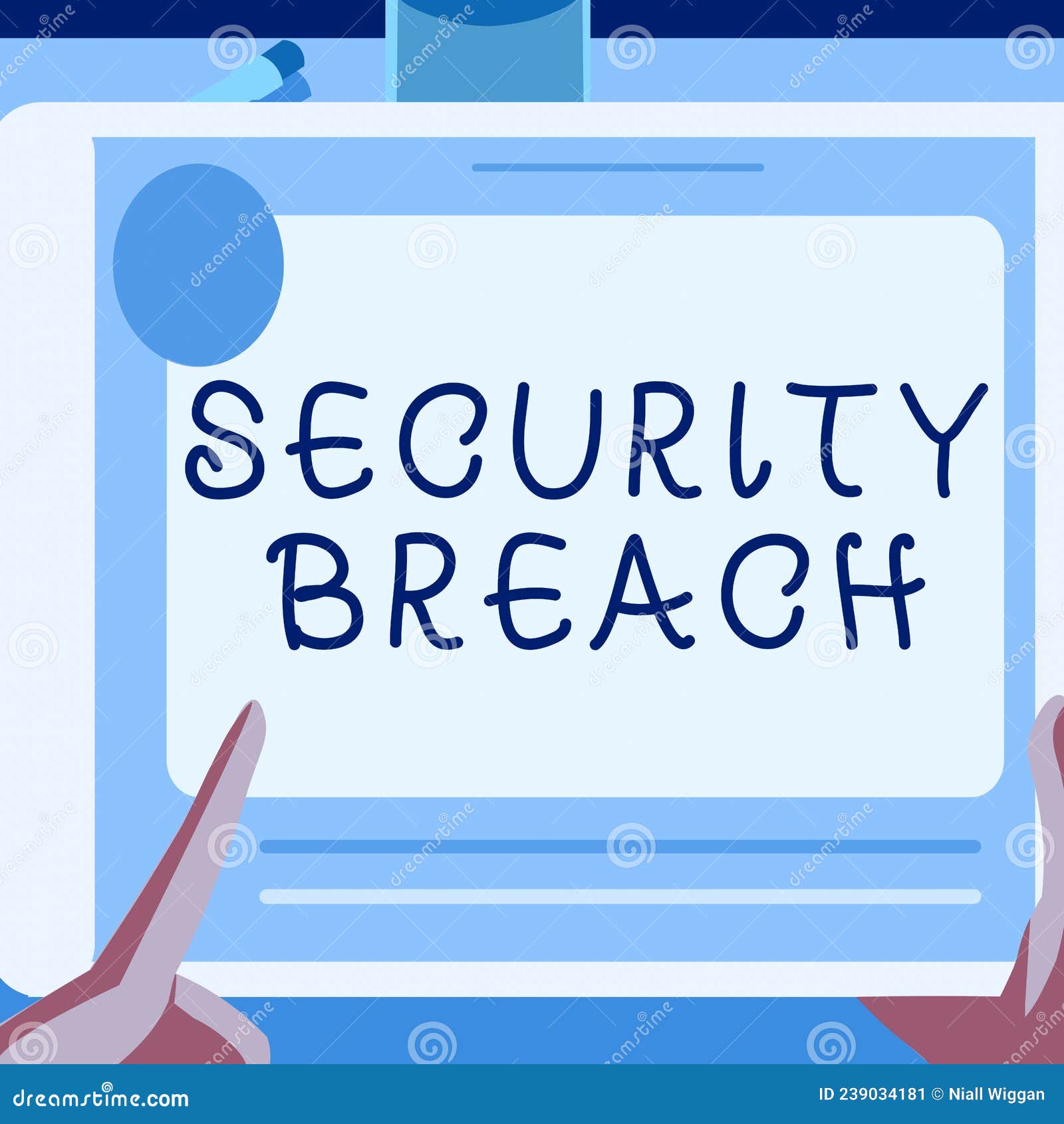 Hand Writing Sign Security Breach. Business Concept Unauthorized Access ...