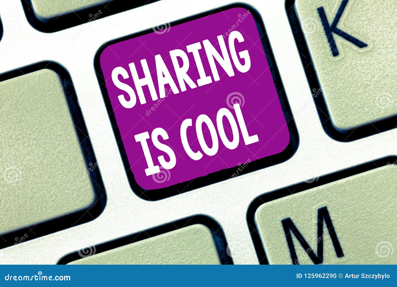 Text Sign Showing Sharing is Cool. Conceptual Photo Giving and Getting ...