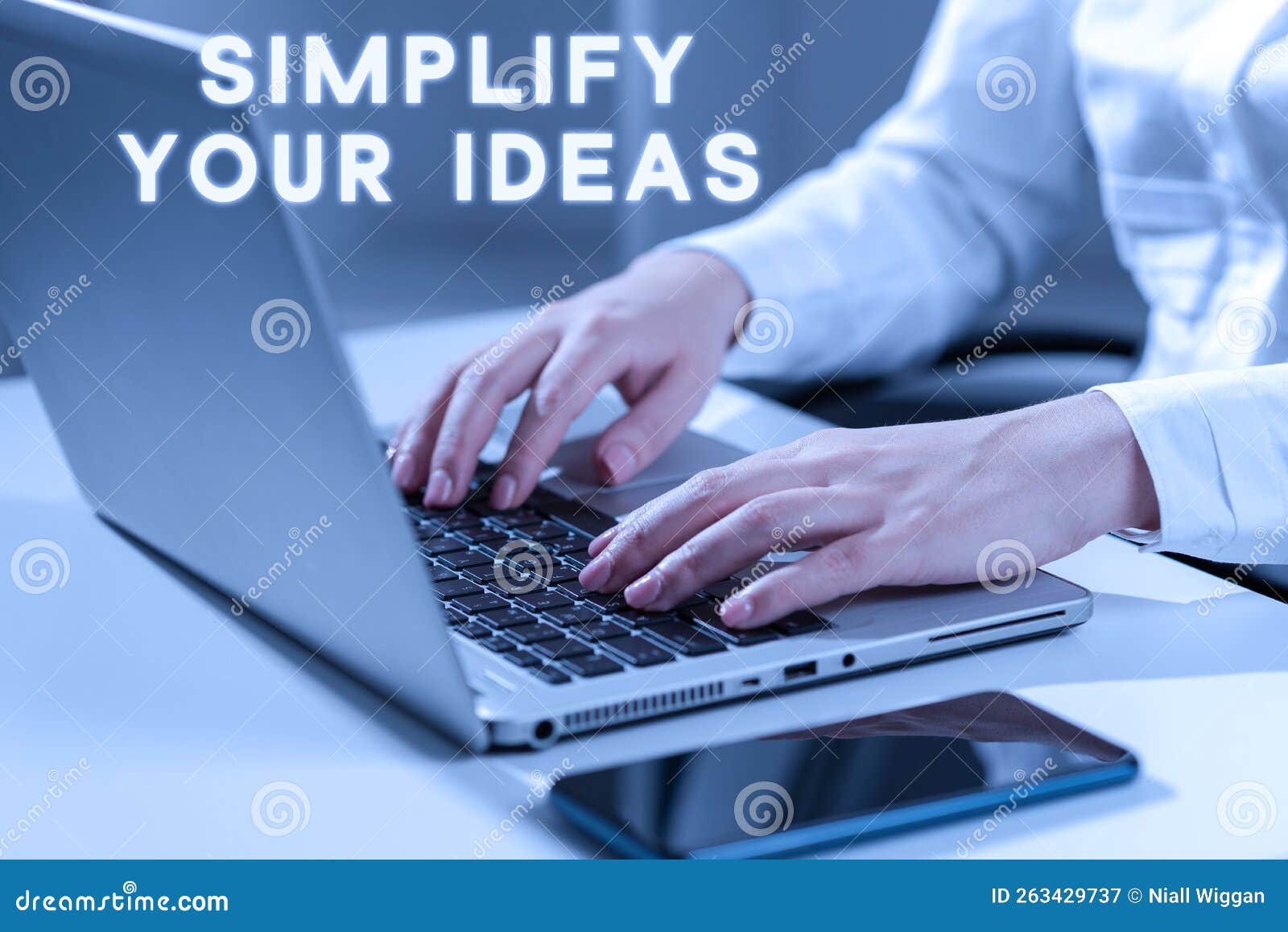 Text Sign Showing Simplify Your Ideas. Word for Make Simple or Reduce ...