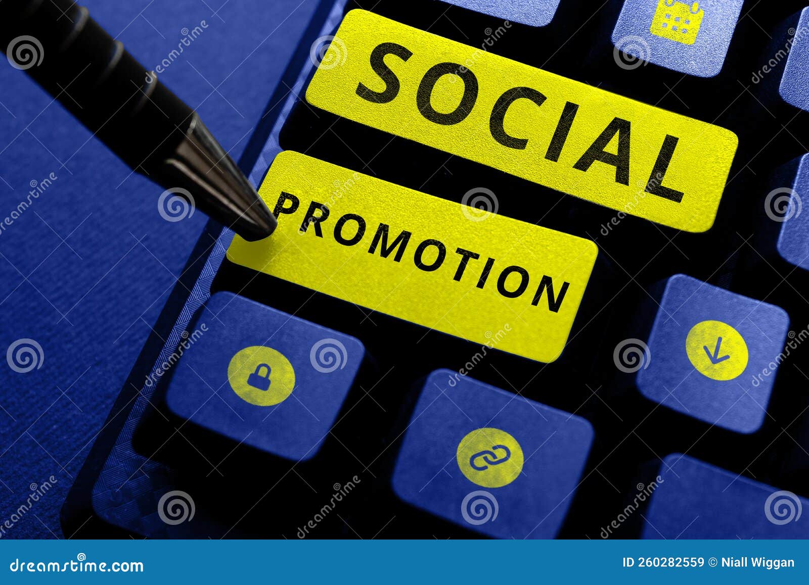 Text Sign Showing Social Promotion. Word Written on Evaluate the ...