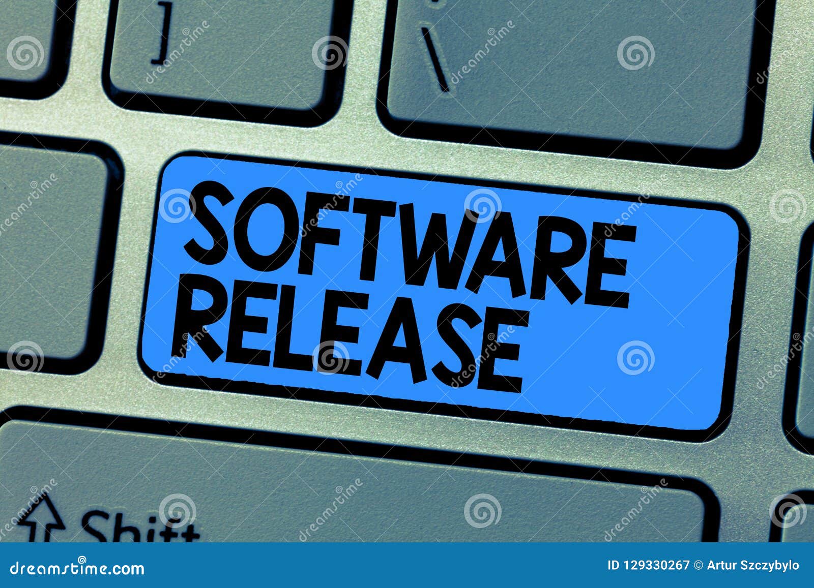 Text Sign Showing Software Release. Conceptual Photo Sum of Stages of ...