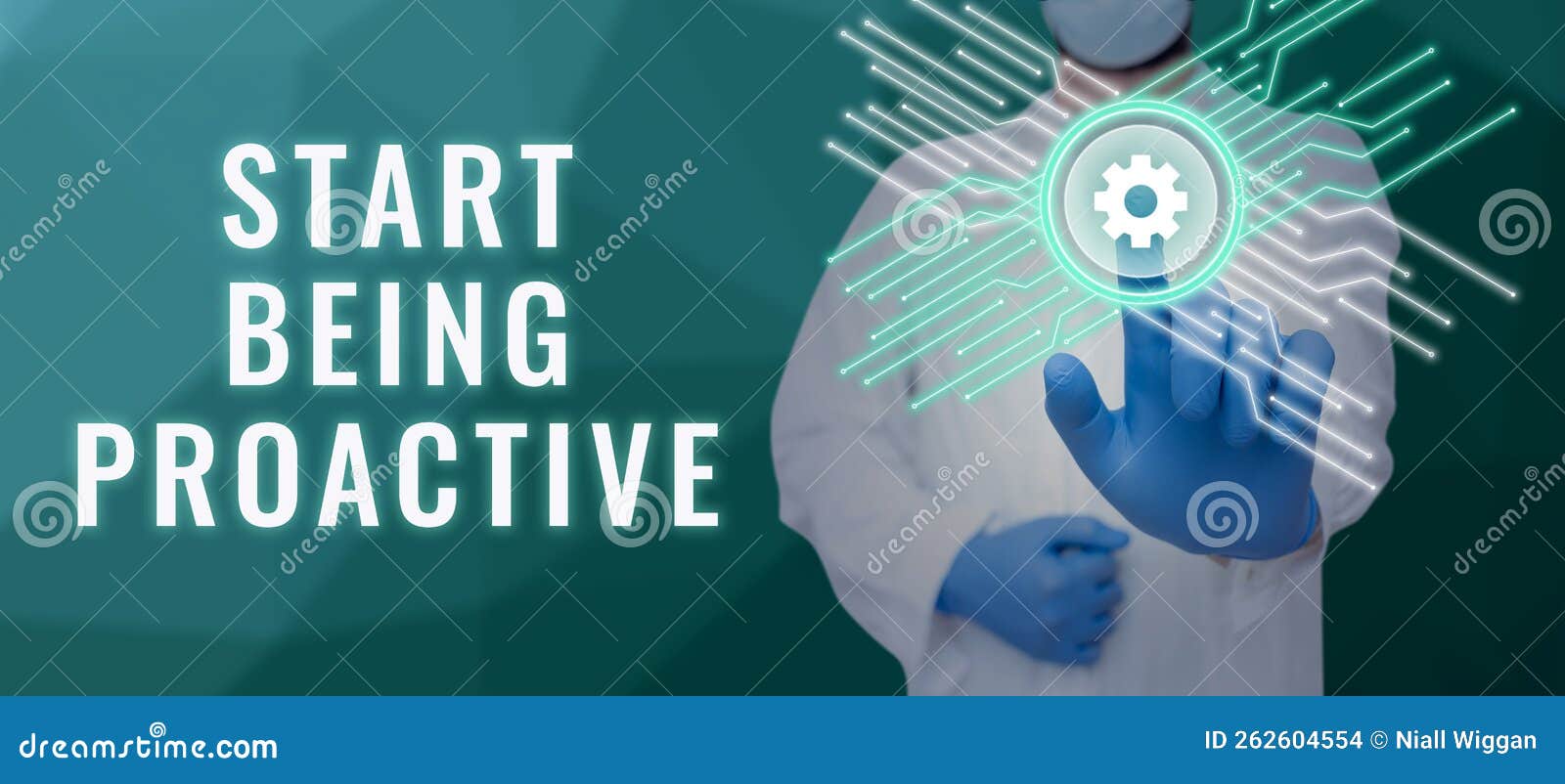 Text Sign Showing Start Being Proactive. Business Approach Control ...