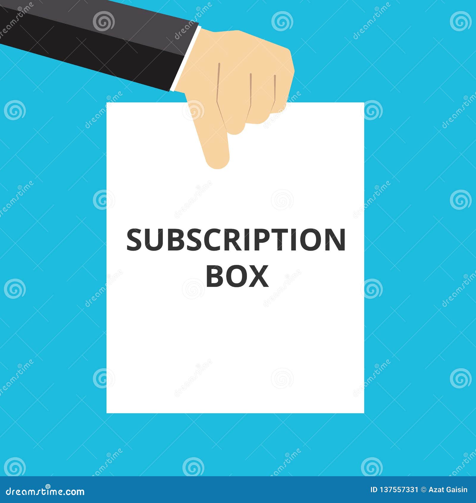 Text Sign Showing Subscription Box Stock Illustration - Illustration of ...