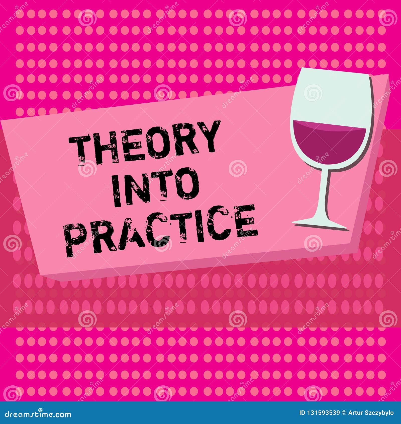 Text Sign Showing Theory into Practice. Conceptual Photo Hands on ...