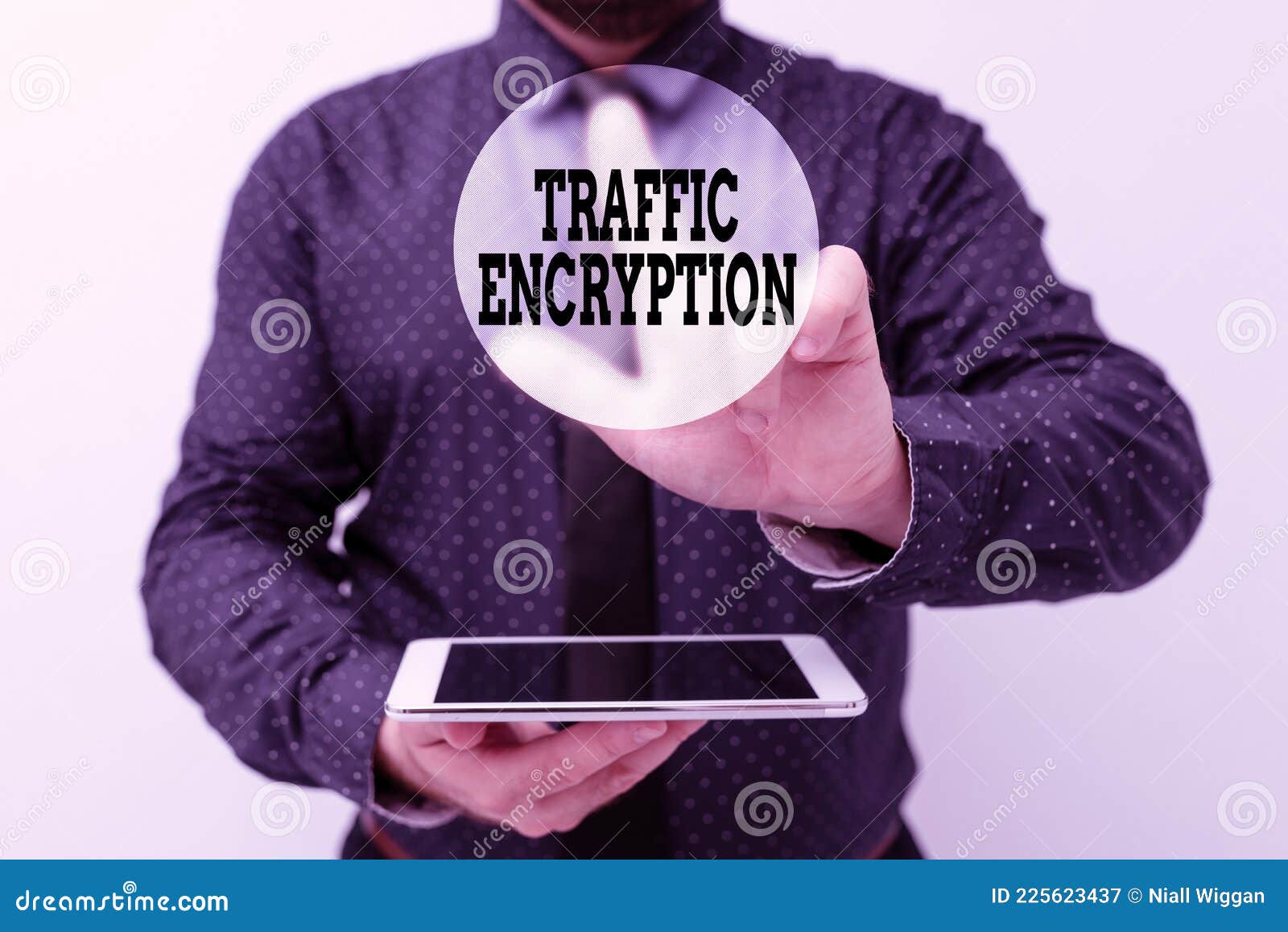 Text Sign Showing Traffic Encryption. Word for Method of Securing the ...