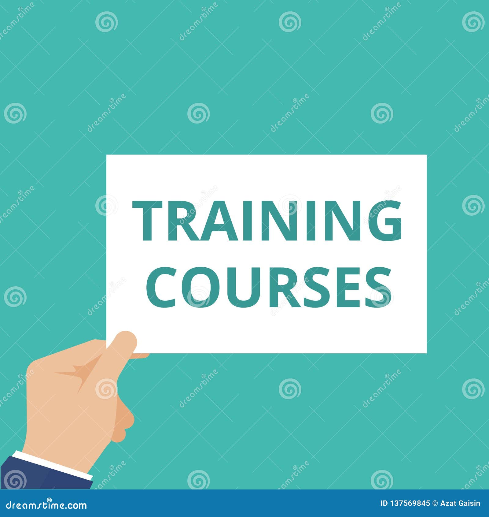 Text Sign Showing Training Courses Stock Illustration - Illustration of ...