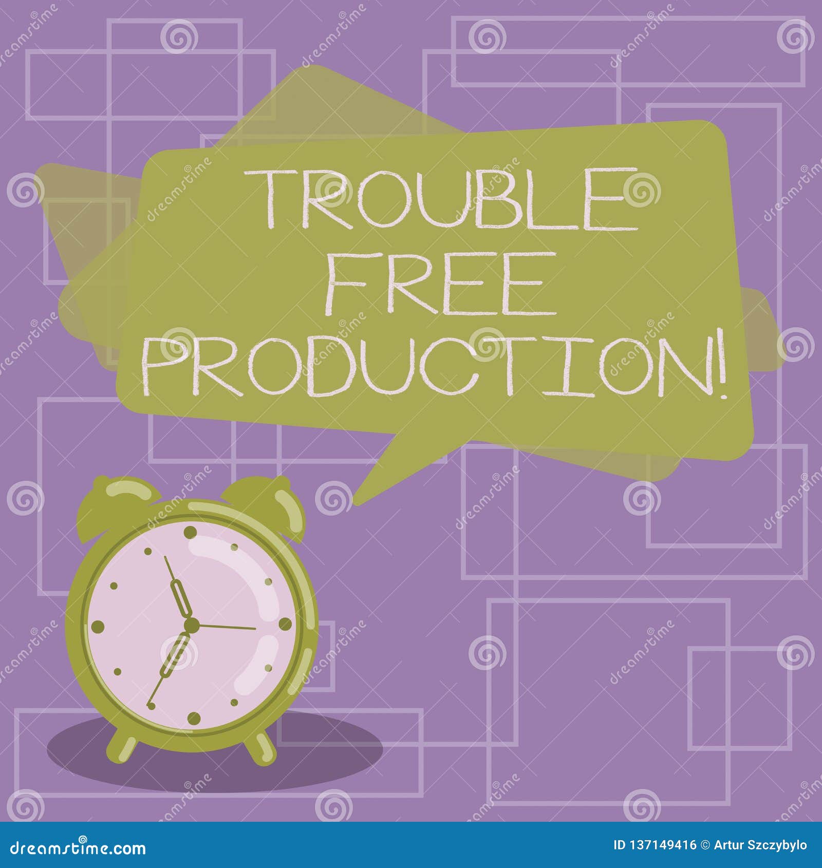 Text Sign Showing Trouble Free Production. Conceptual Photo without ...