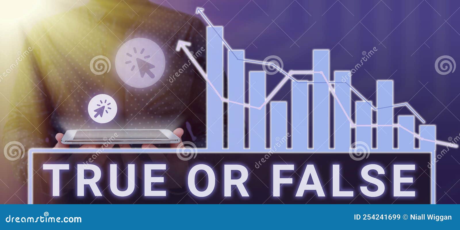 Sign Displaying True or False. Word Written on Decide between a Fact or ...