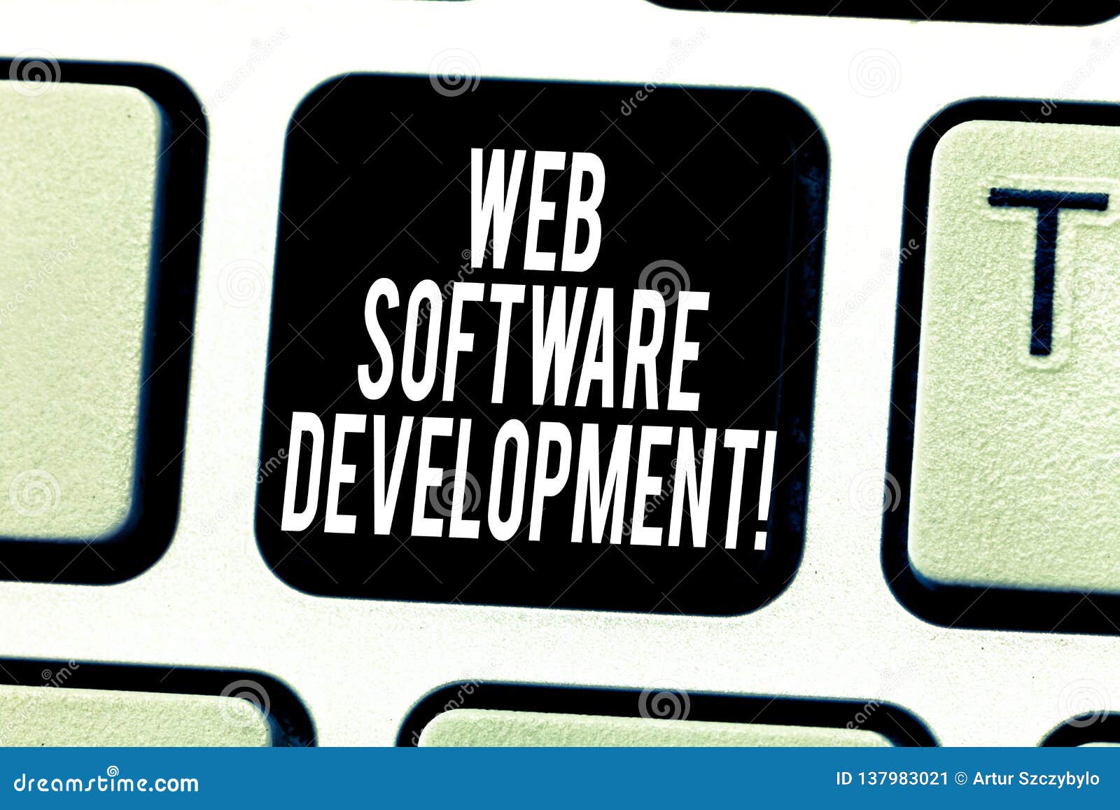 Text Sign Showing Web Software Development. Conceptual Photo Plan To ...