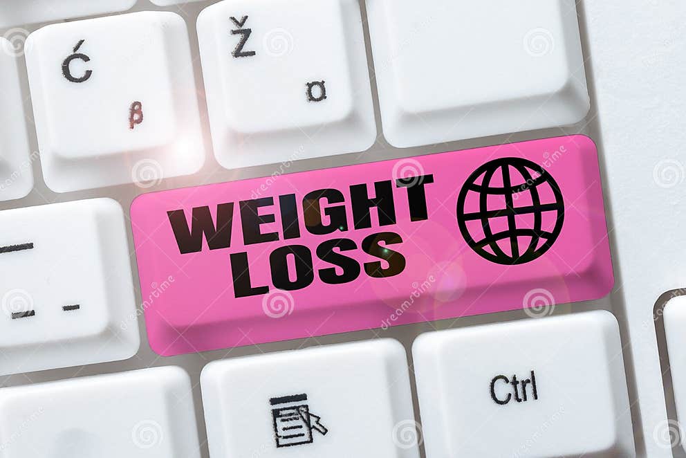 Writing Displaying Text Weight Loss. Concept Meaning Decrease in Body ...