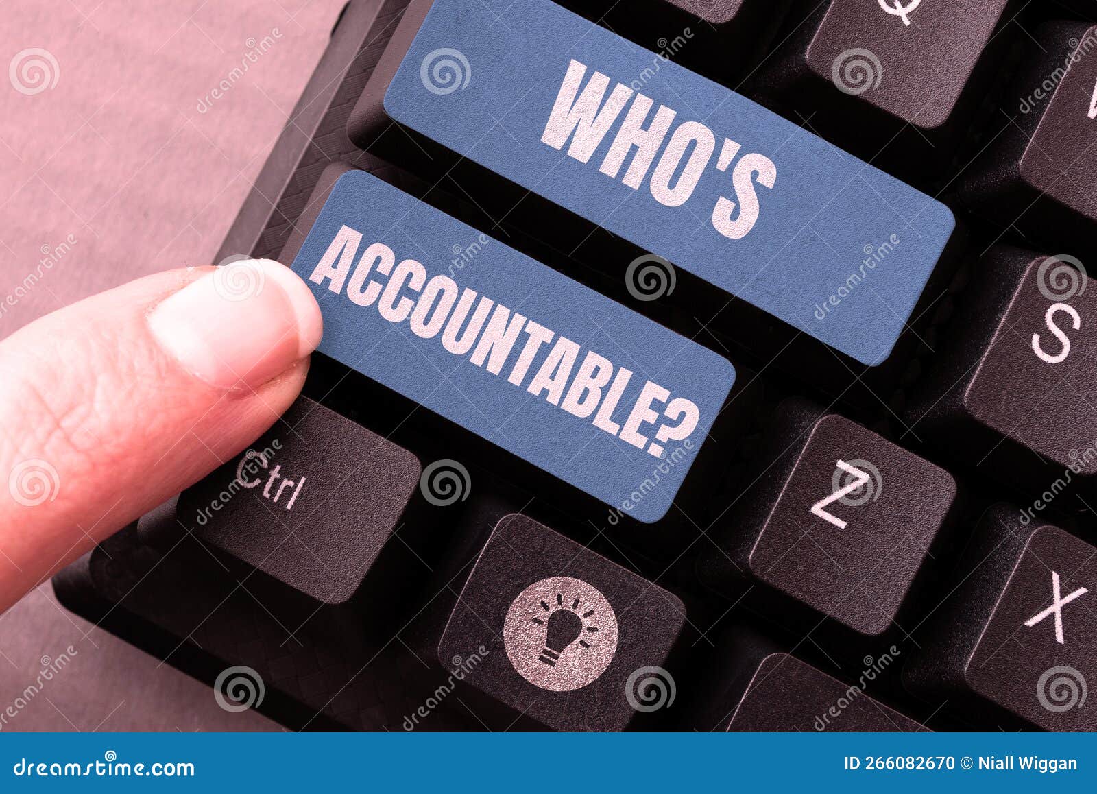 Conceptual Display Who& X27;s Accountable. Business Concept Answerable ...