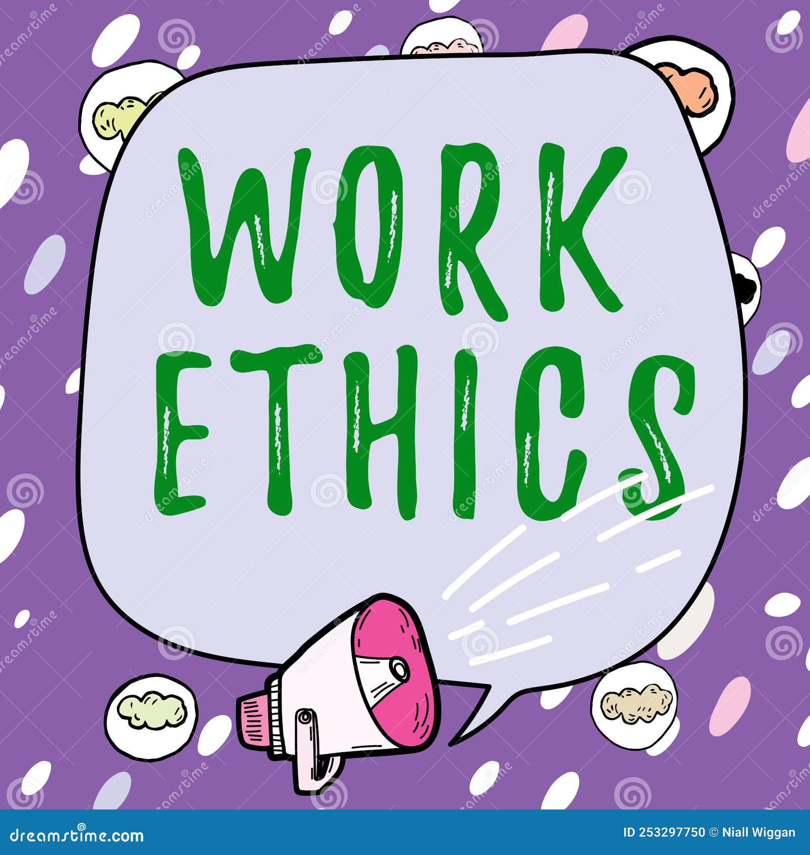 Text Sign Showing Work Ethics. Conceptual Photo a Set of Values ...