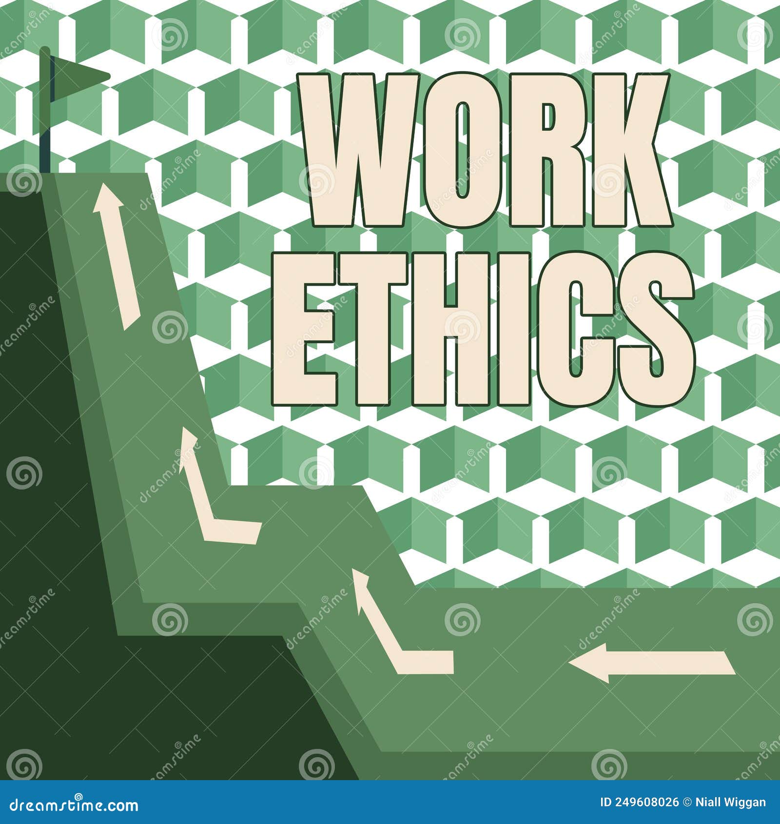 Text Sign Showing Work Ethics. Internet Concept a Set of Values ...