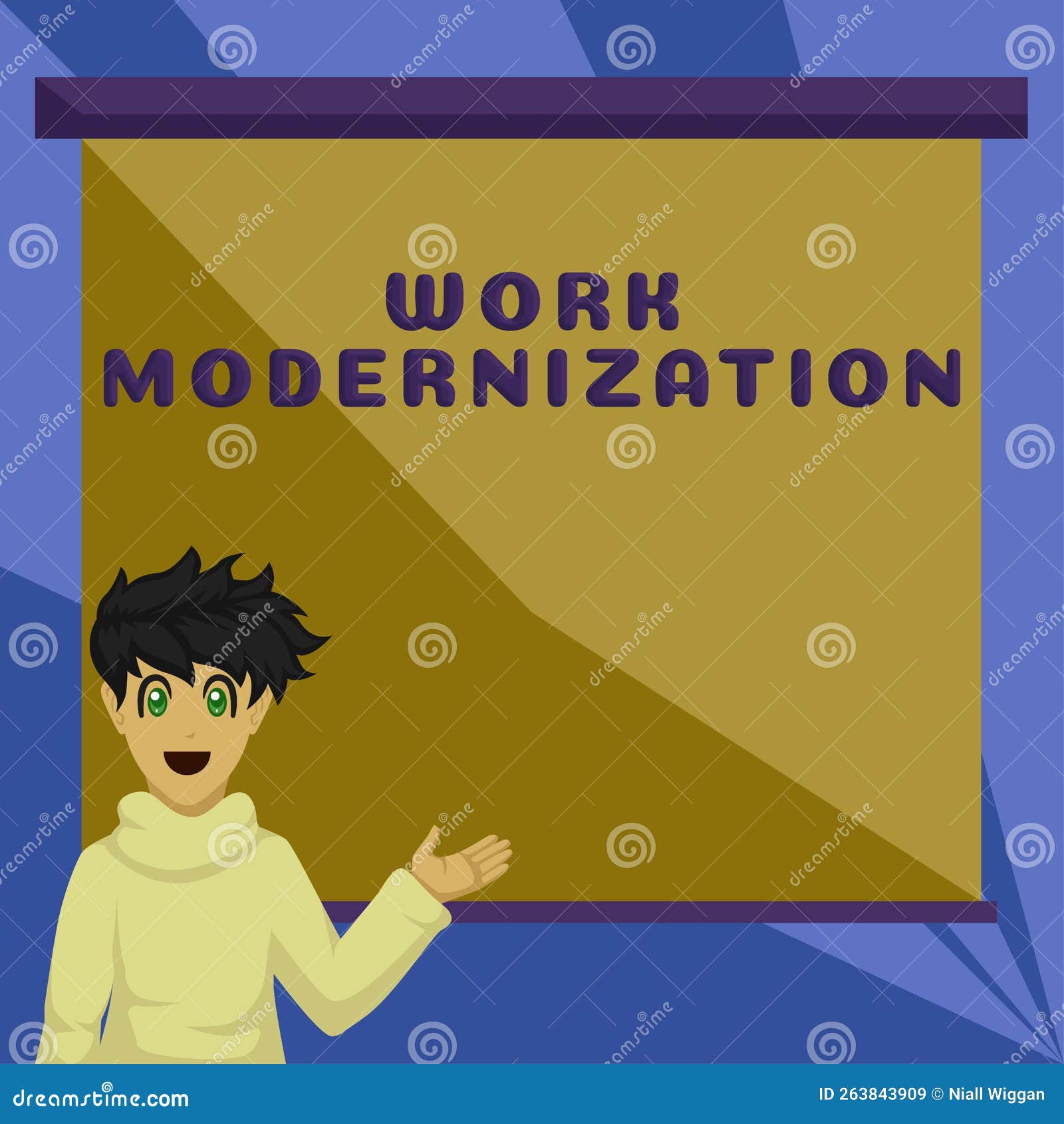 Text Caption Presenting Work Modernization. Concept Meaning Changing ...