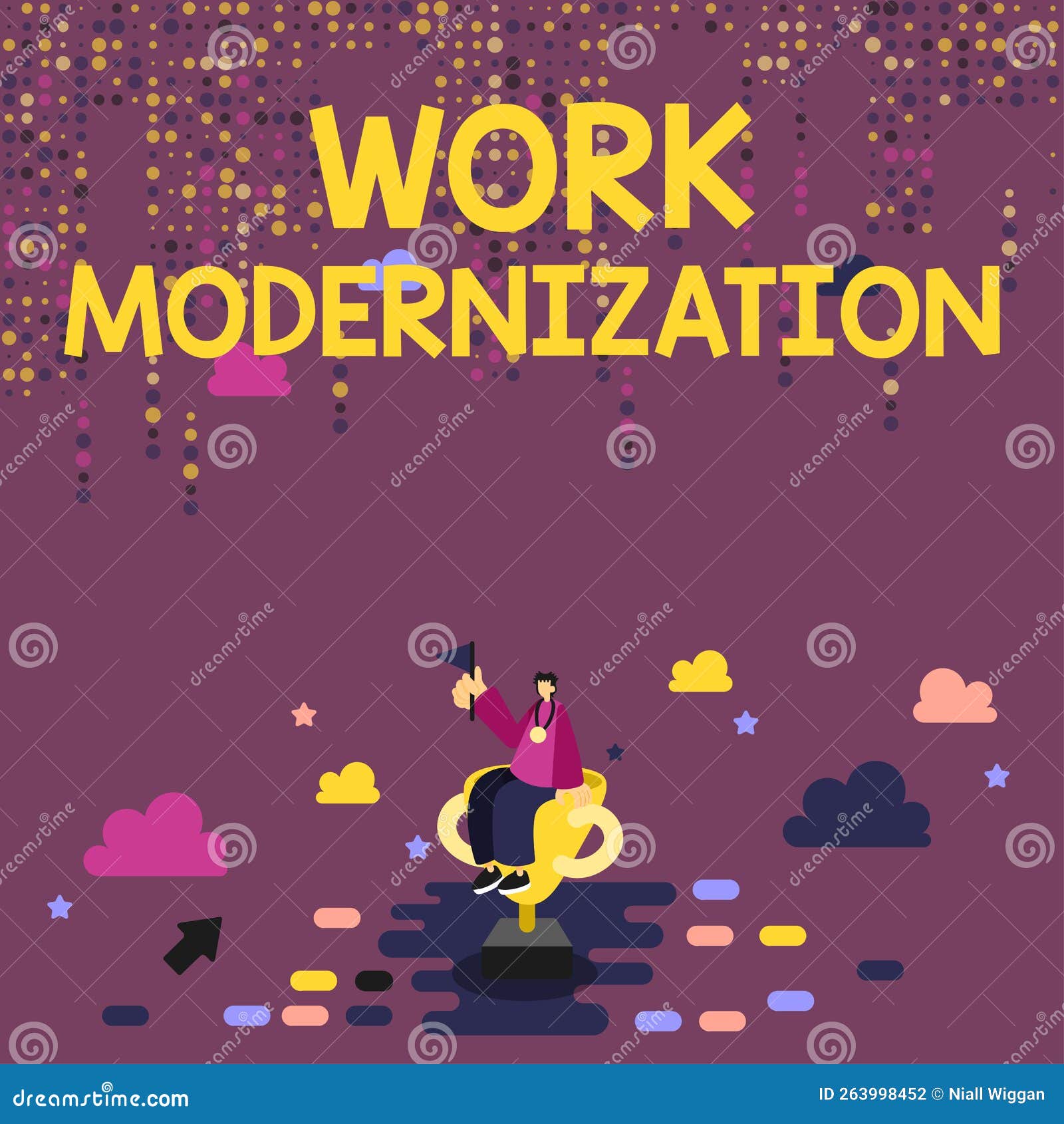 Text Sign Showing Work Modernization. Word Written on Changing Product ...